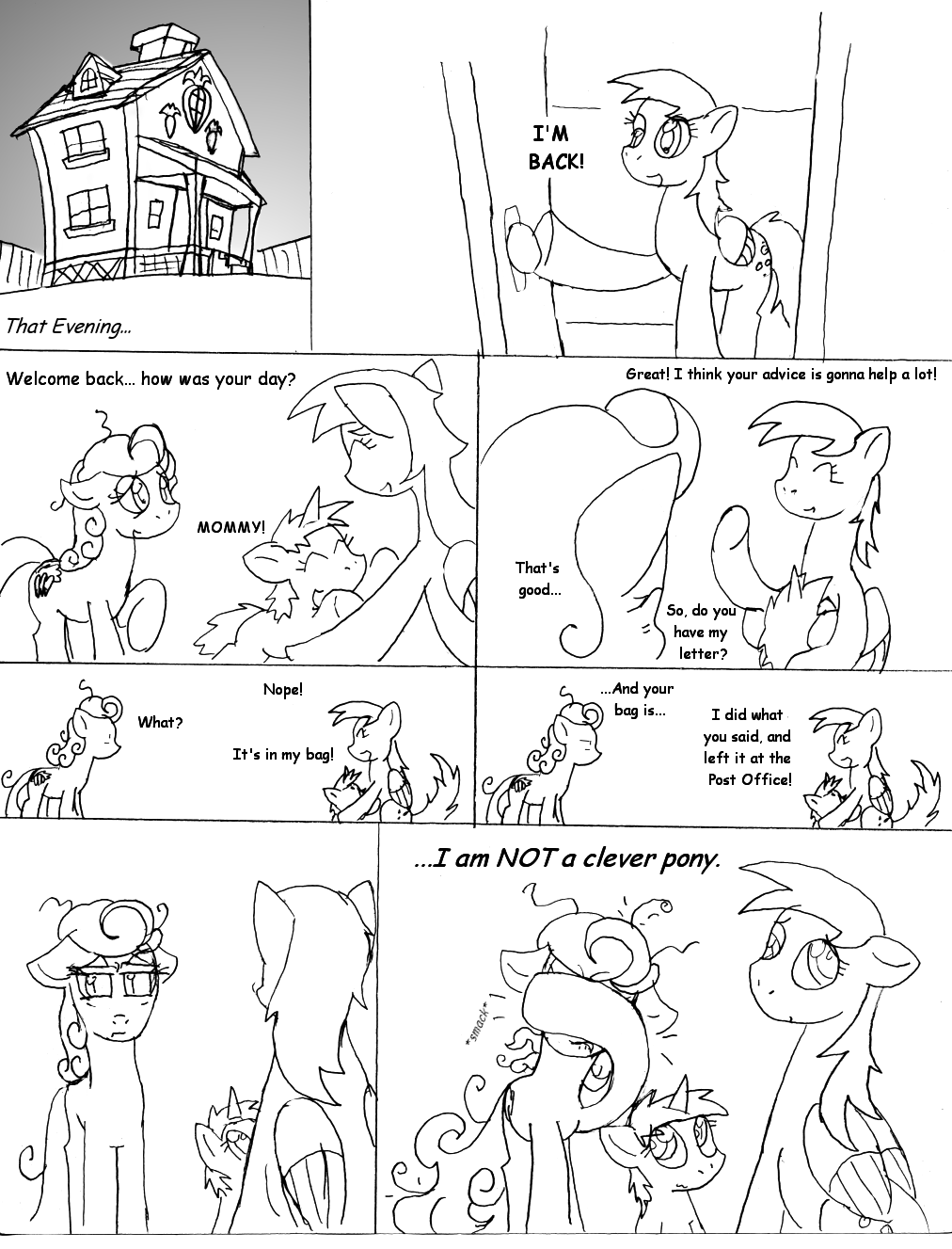 #3555834 - safe, artist:conner cogwork, carrot top, derpy hooves, dinky ...