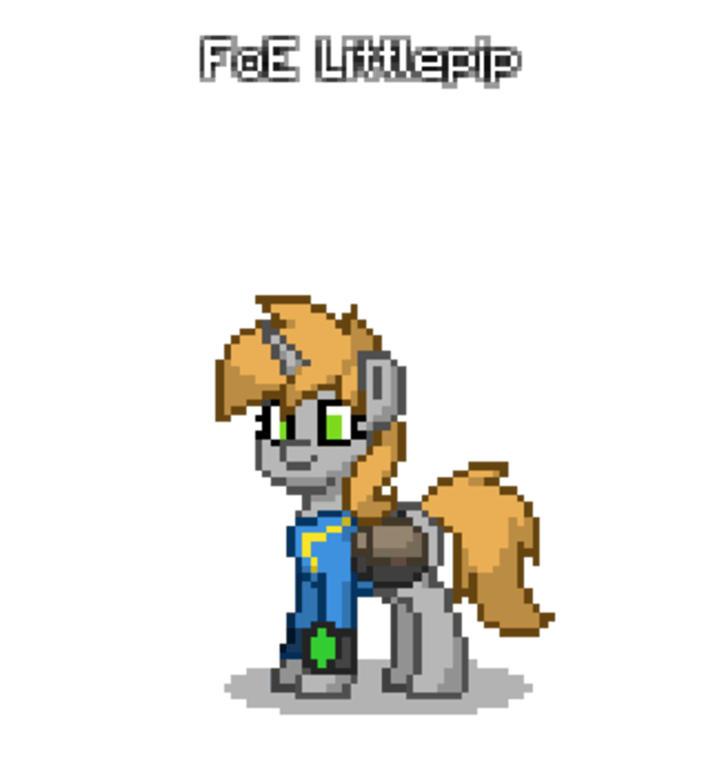 #3555995 - safe, artist:blackblade360, oc, oc only, oc:littlepip, pony, unicorn, ashes town ...