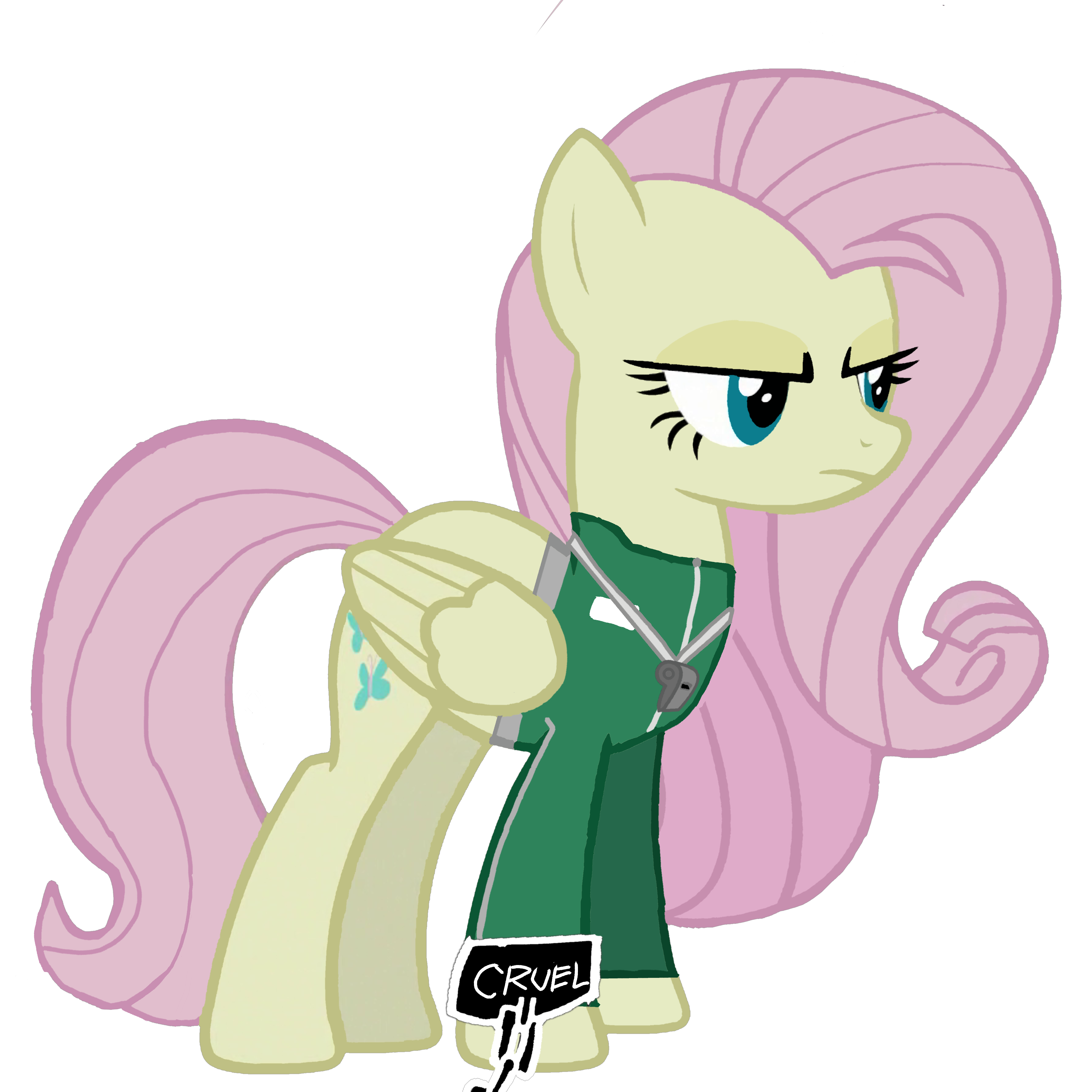 #3556510 - safe, artist:brain power, mean fluttershy, pegasus, pony, g4 ...