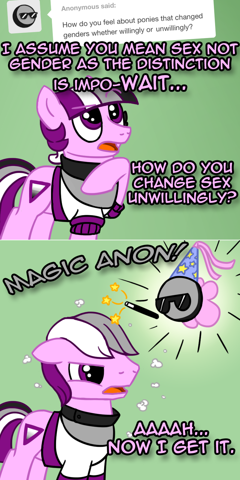 #3541976 - safe, artist:thedragenda, oc, oc:ace, earth pony, pony, ask ...