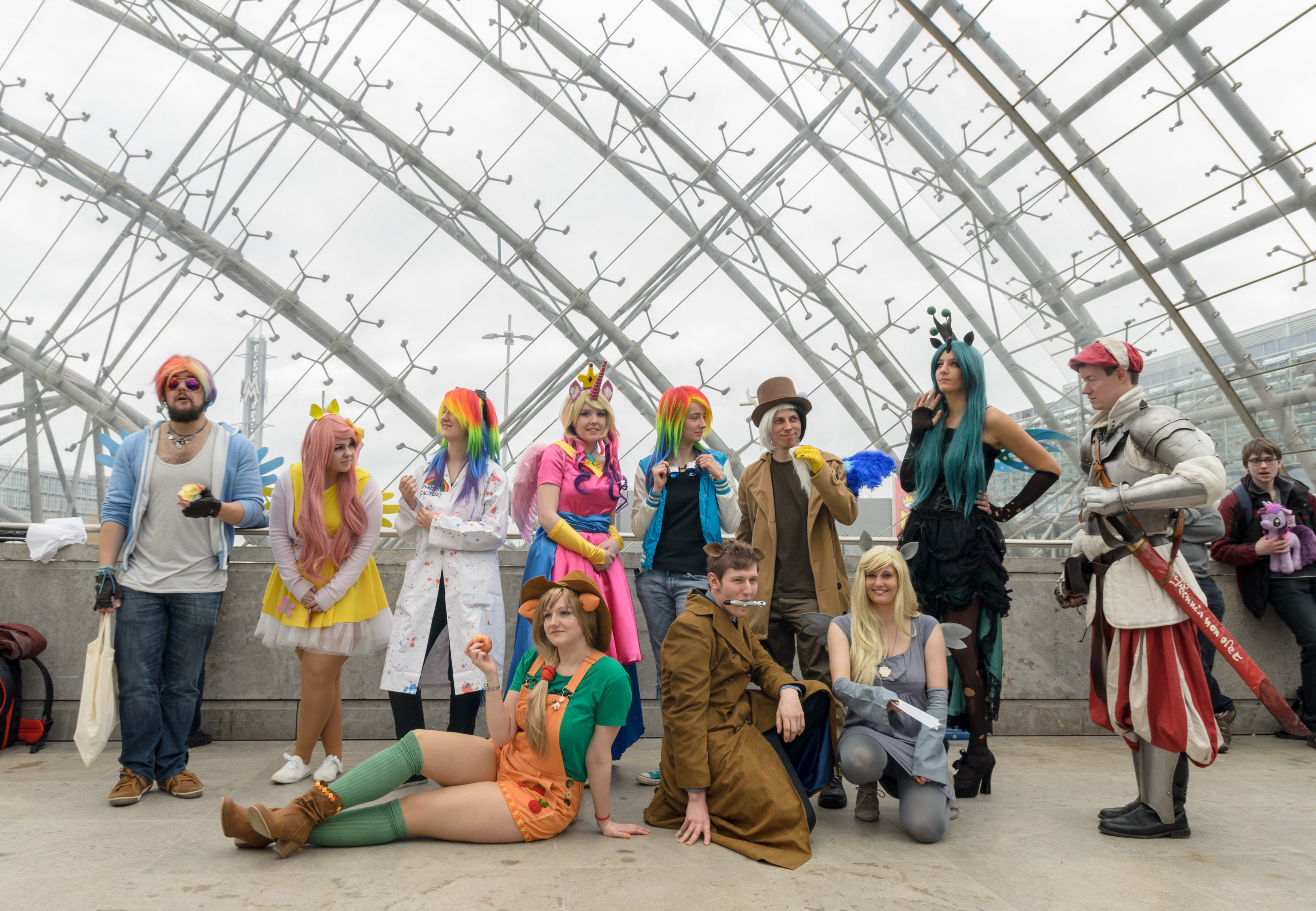 #3543144 - safe, applejack, derpy hooves, discord, fluttershy, princess ...