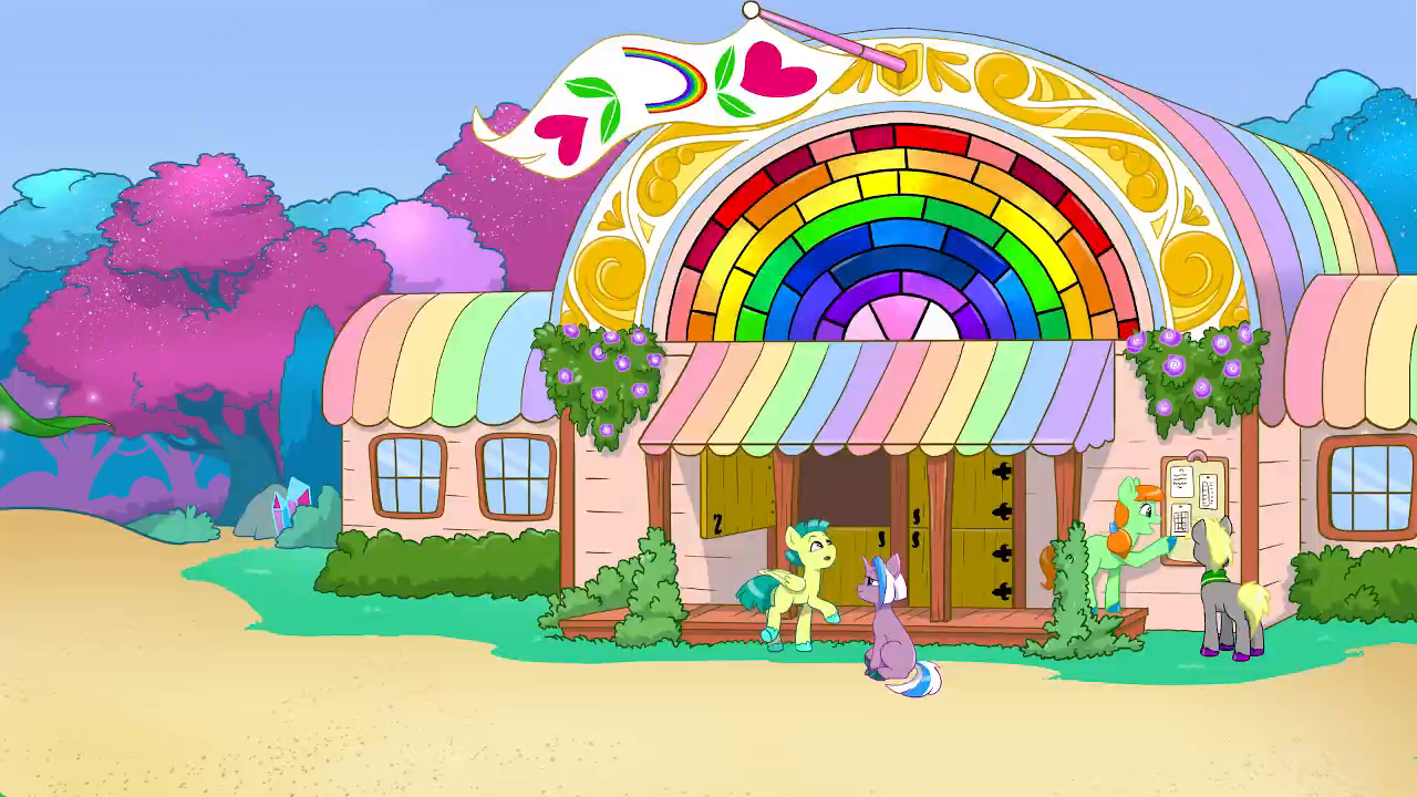 #3543511 - safe, earth pony, pegasus, pony, unicorn, leak, background ...