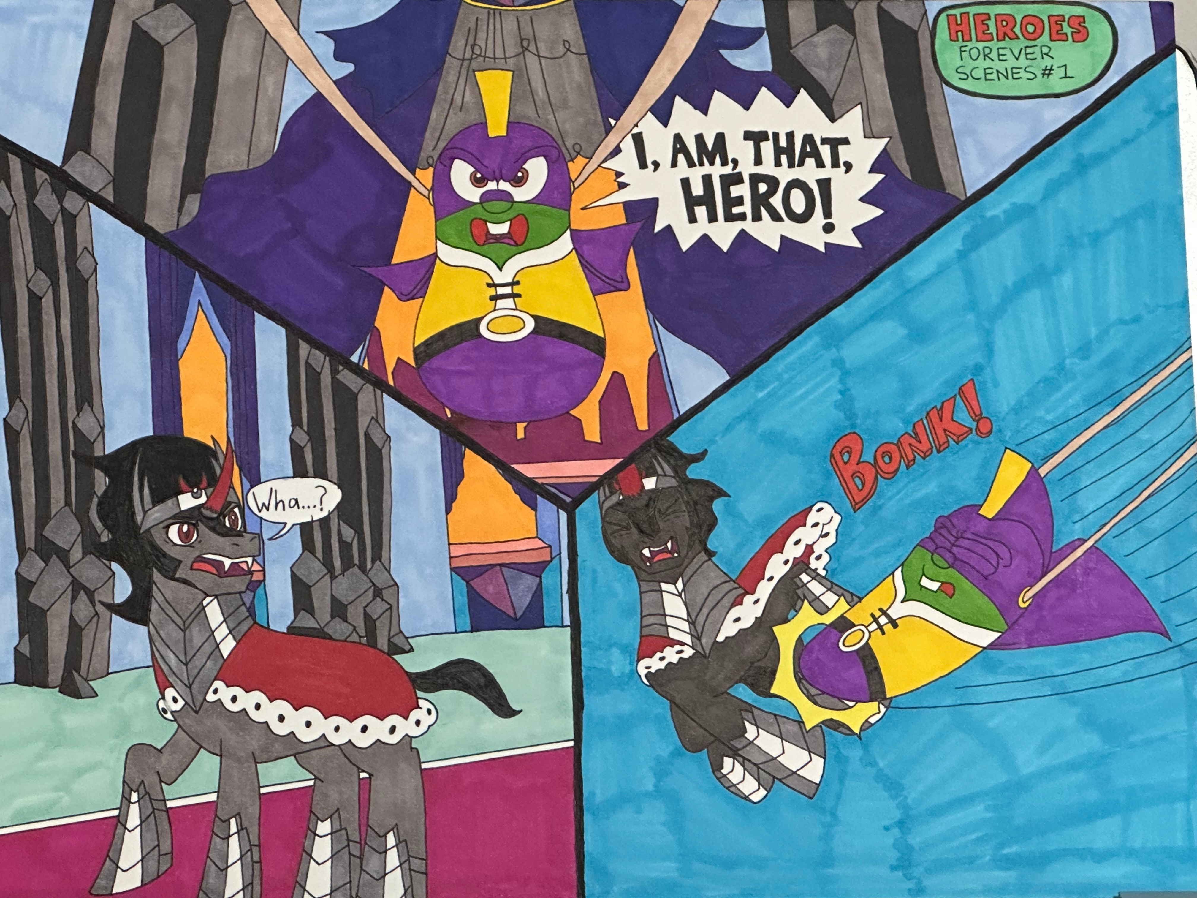 #3543607 - safe, artist:dylanwayneburk, king sombra, strike, pony ...