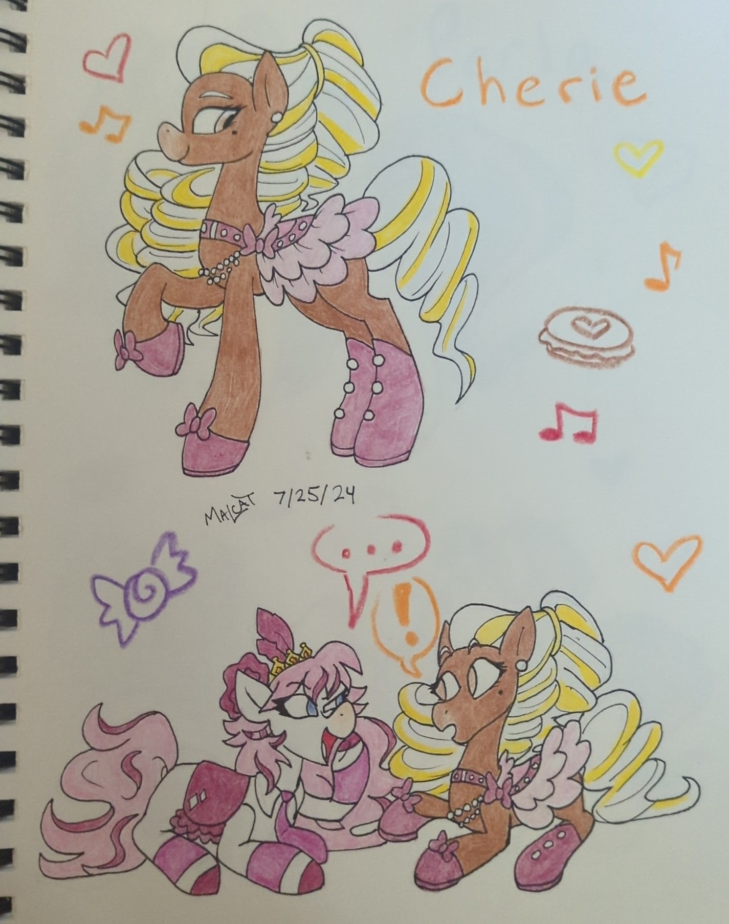 #3543868 - safe, artist:malcat, part of a set, horse, ..., beauty mark ...