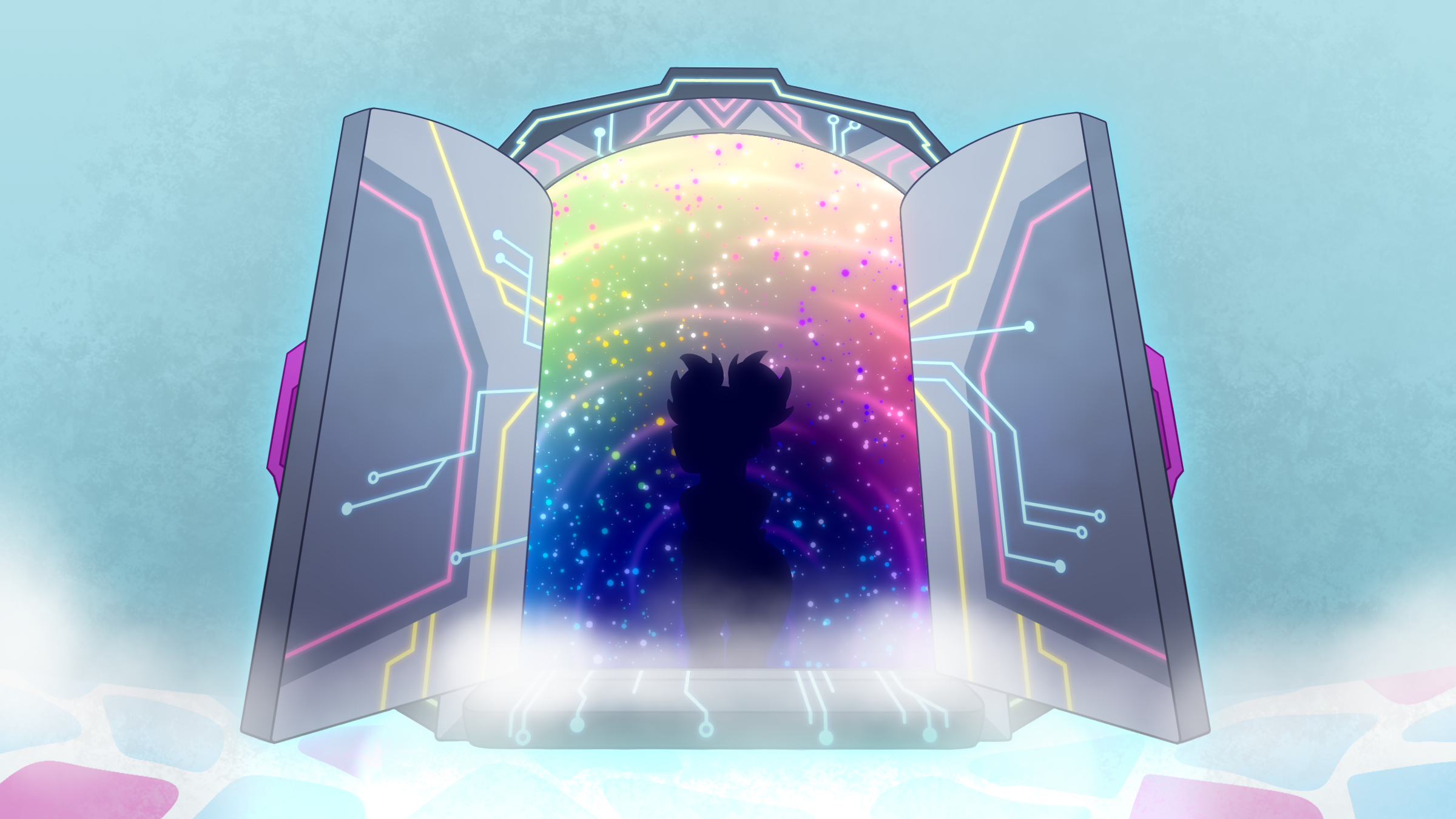 #3557932 - safe, artist:shad0w-galaxy, zinnea, cyborg, cyborg pony ...