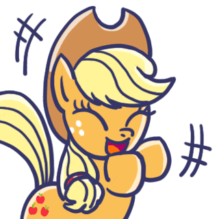 #3557958 - safe, edit, applejack, earth pony, pony, g4, ^^, applejack's ...
