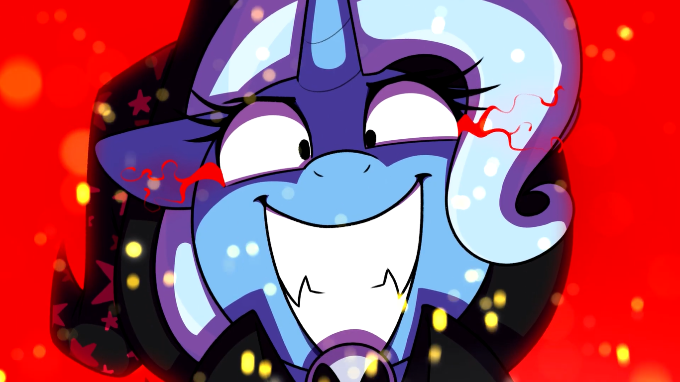 #3558047 - safe, artist:thebatfang, trixie, pony, unicorn, g4, cape ...