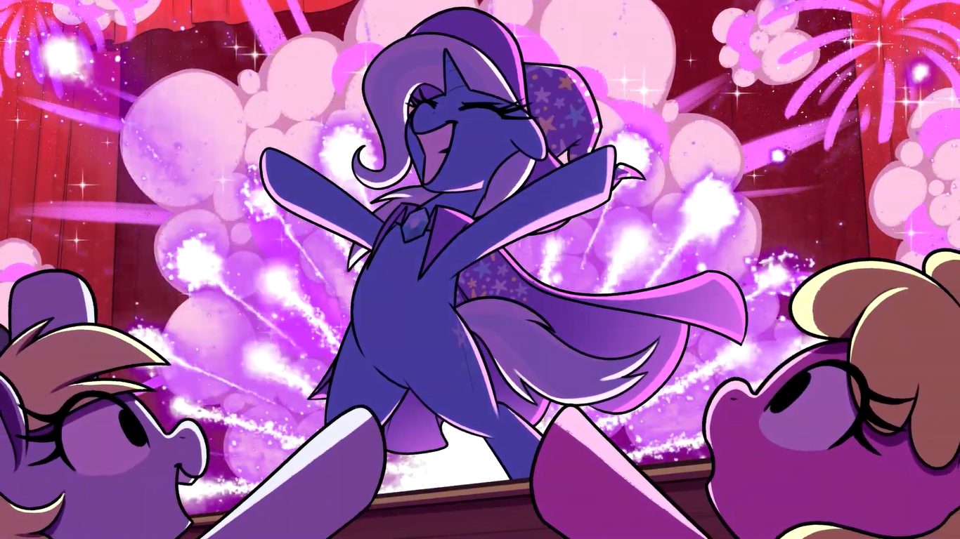 #3558062 - safe, artist:thebatfang, cherry berry, derpy hooves, trixie, earth pony, pegasus ...