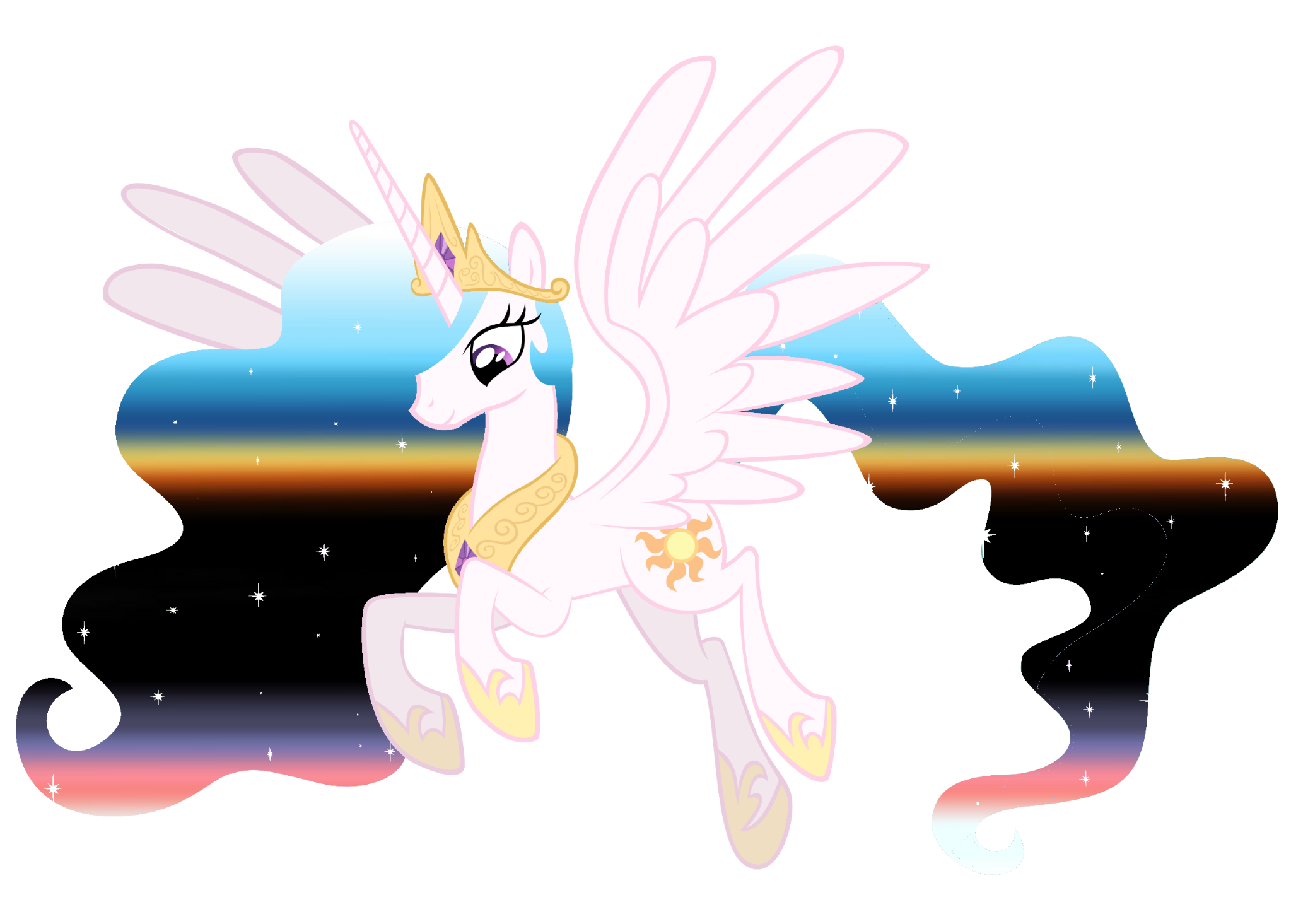 #3558114 - safe, artist:glowfangs, princess celestia, pony, g4, do you ...