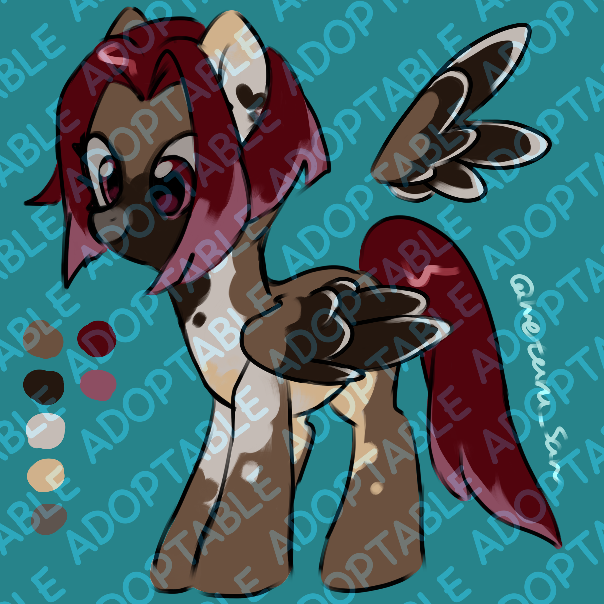 #3563571 - safe, artist:metaruscarlet, oc, oc only, oc:hinata, pegasus, pony, adoptable, blue ...