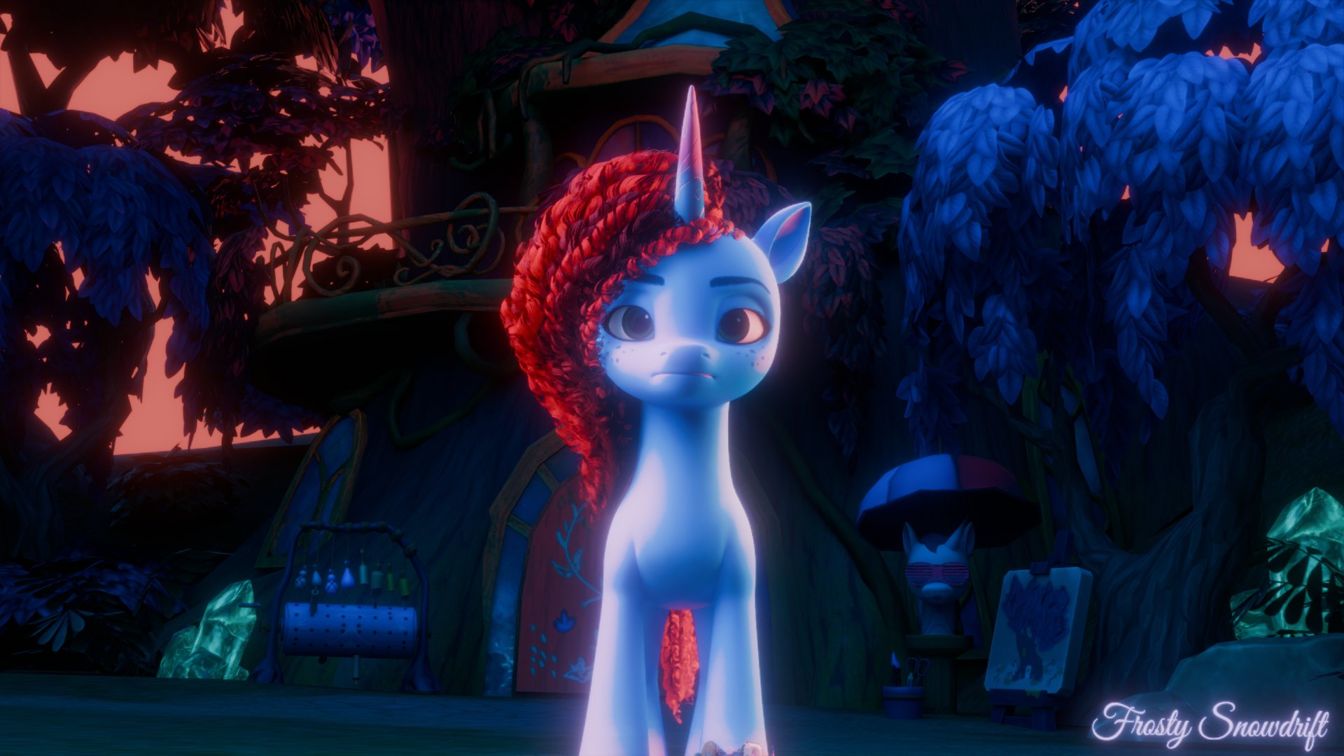 #3563794 - safe, artist:frostysnowdrift, misty brightdawn, pony, unicorn, g5, 3d, blender ...