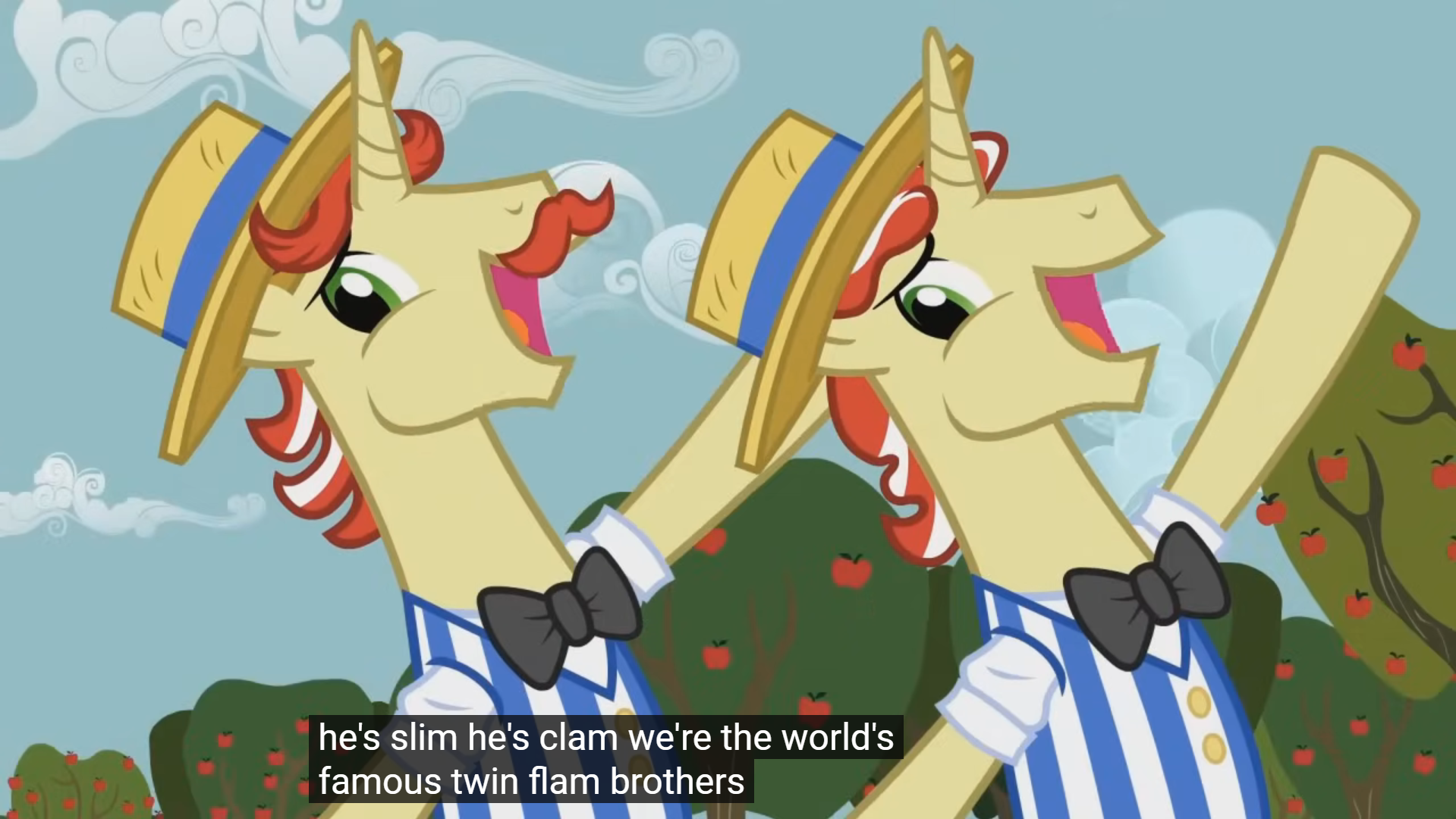 #3564042 - safe, edit, edited screencap, screencap, flam, flim, pony ...