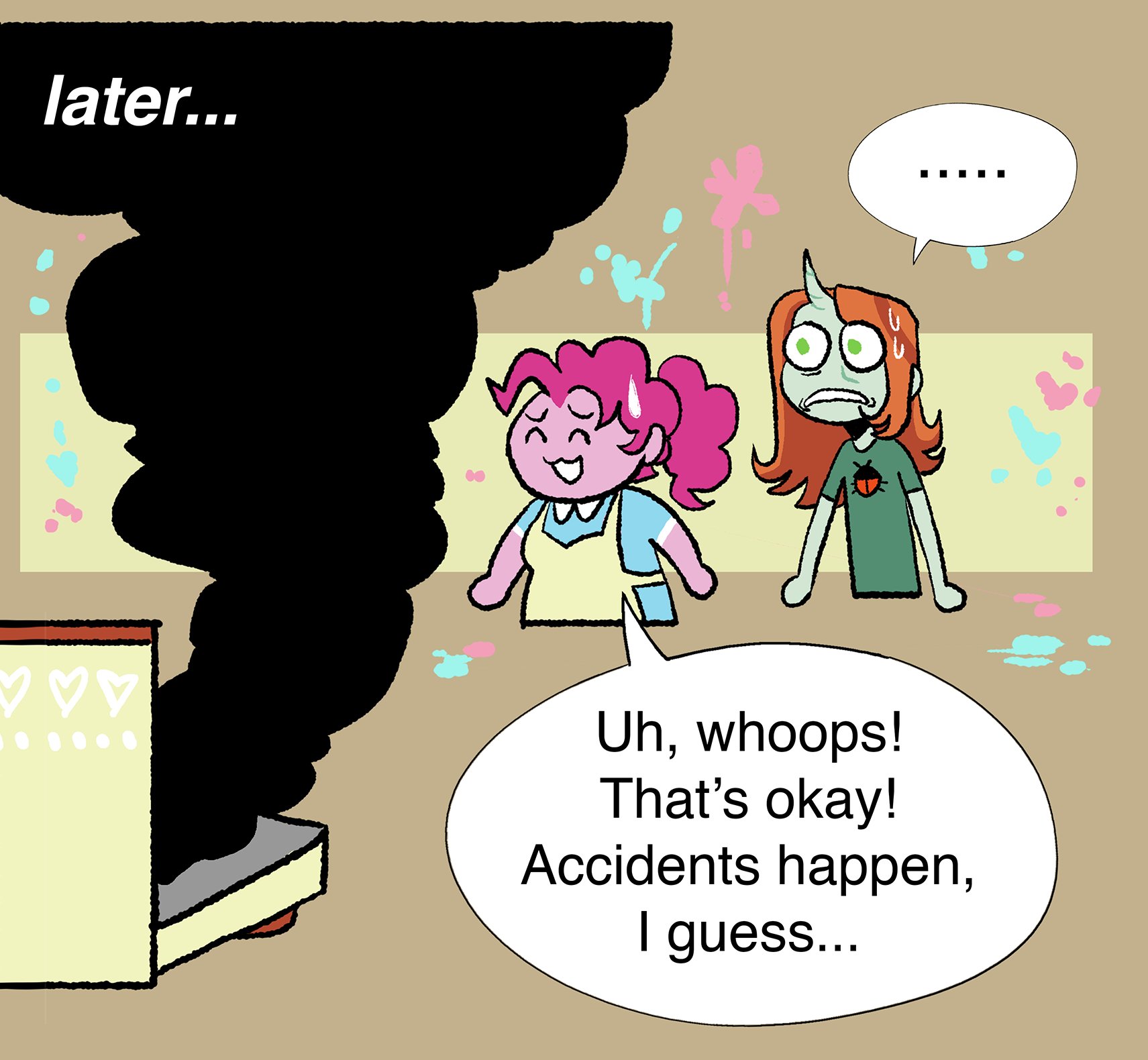 #3564091 - safe, artist:stevetwisp, crackle cosette, pinkie pie, queen ...