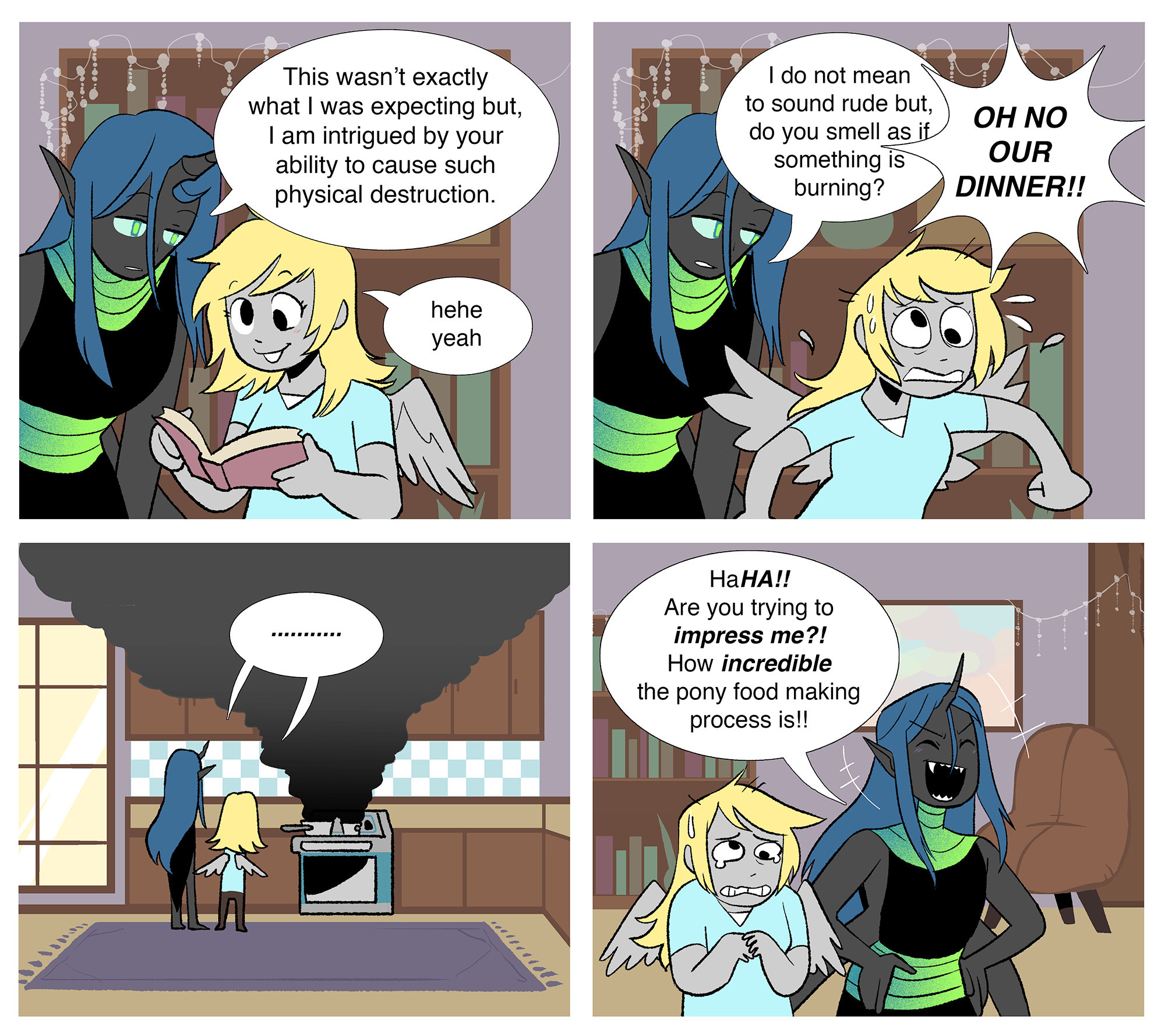 #3564158 - safe, artist:stevetwisp, derpy hooves, queen chrysalis ...