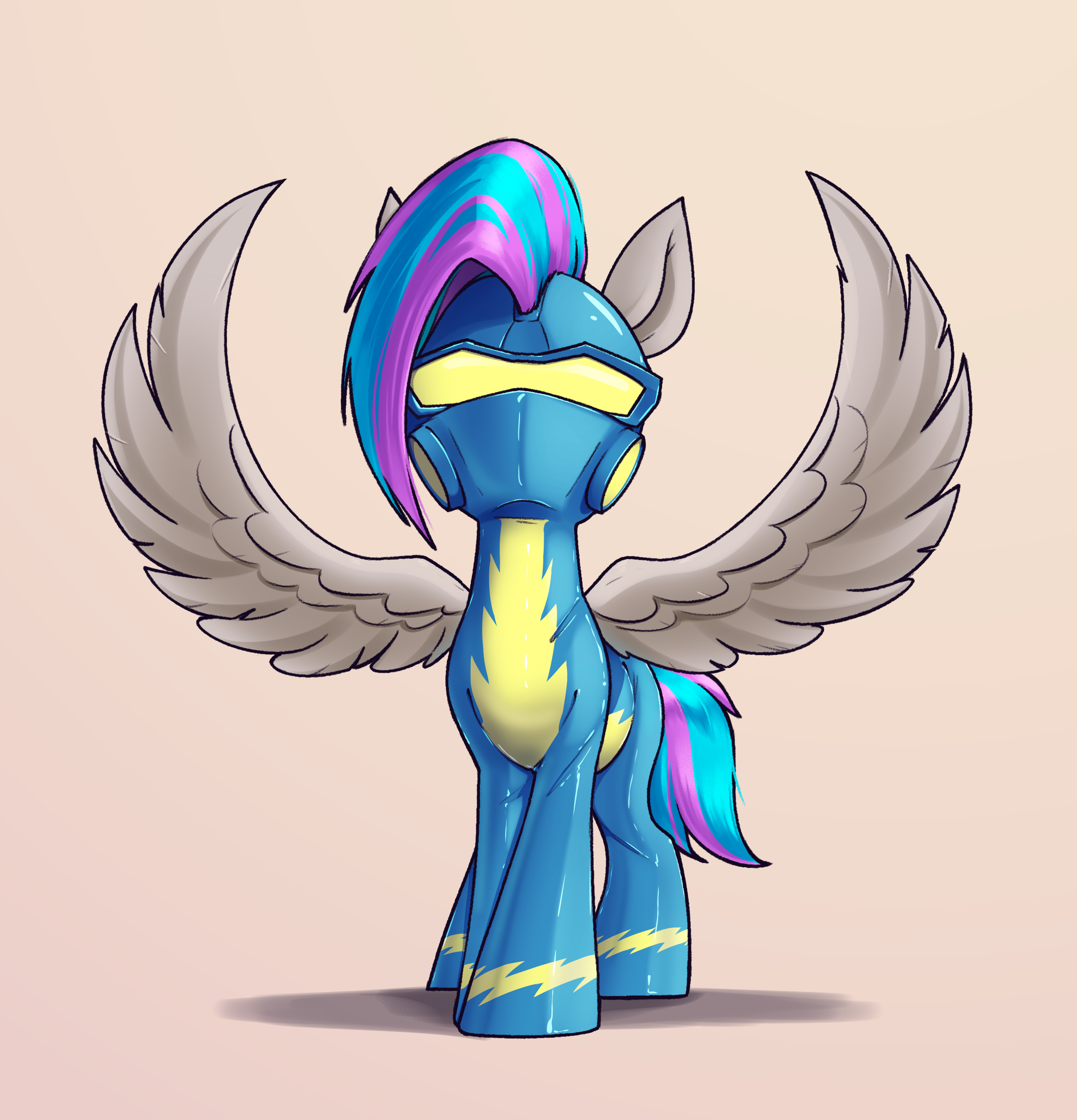 #3564878 - safe, artist:aquaticvibes, oc, oc:vapourwave, pegasus, pony ...