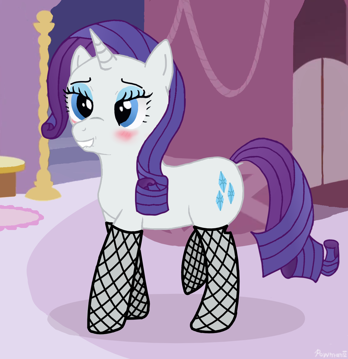 #3565305 - safe, artist:powman101, rarity, pony, unicorn, g4, blushing ...