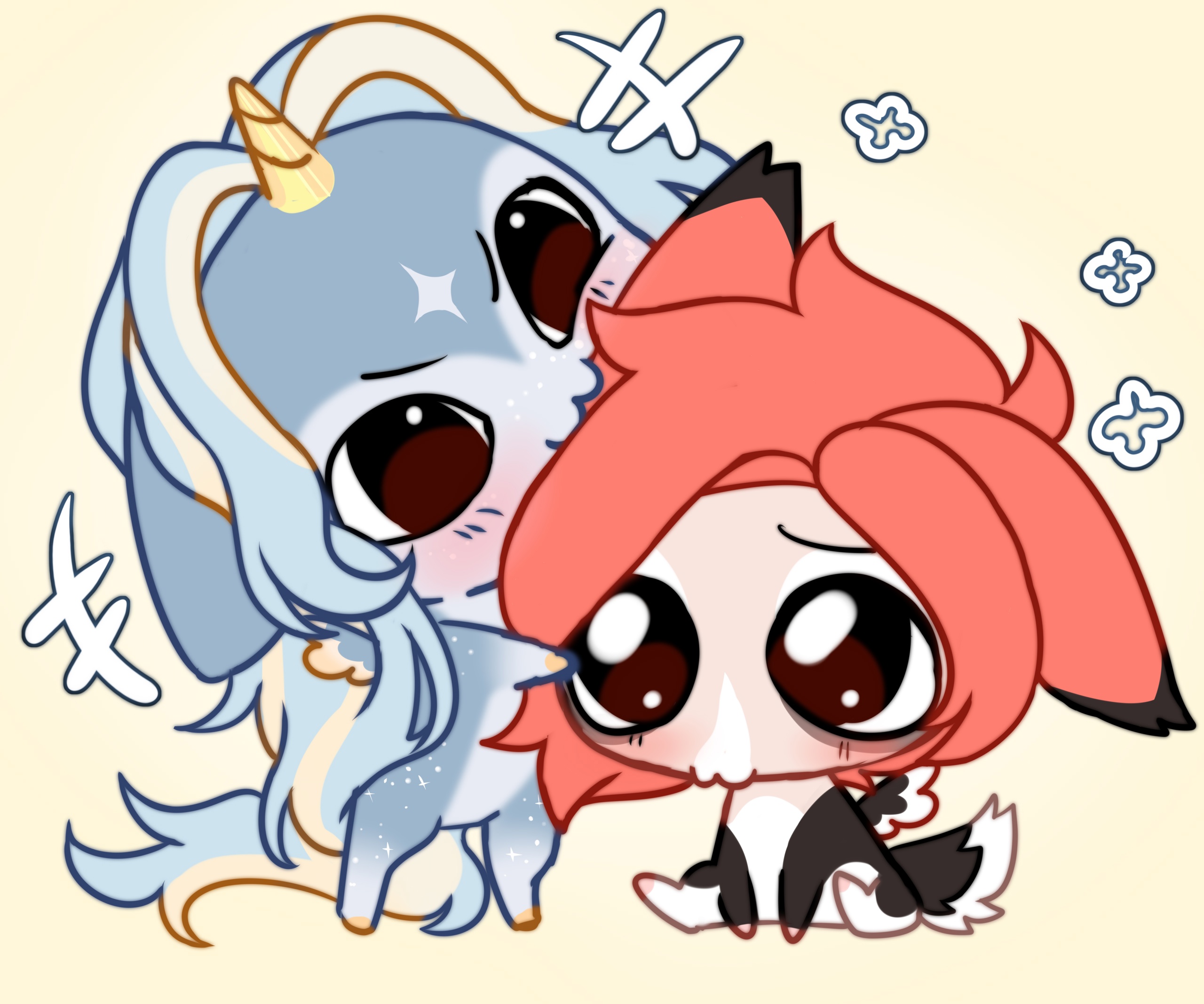 #3565635 - safe, artist:konejo, part of a set, oc, oc only, pegasus, pony, unicorn, :3, bipedal ...