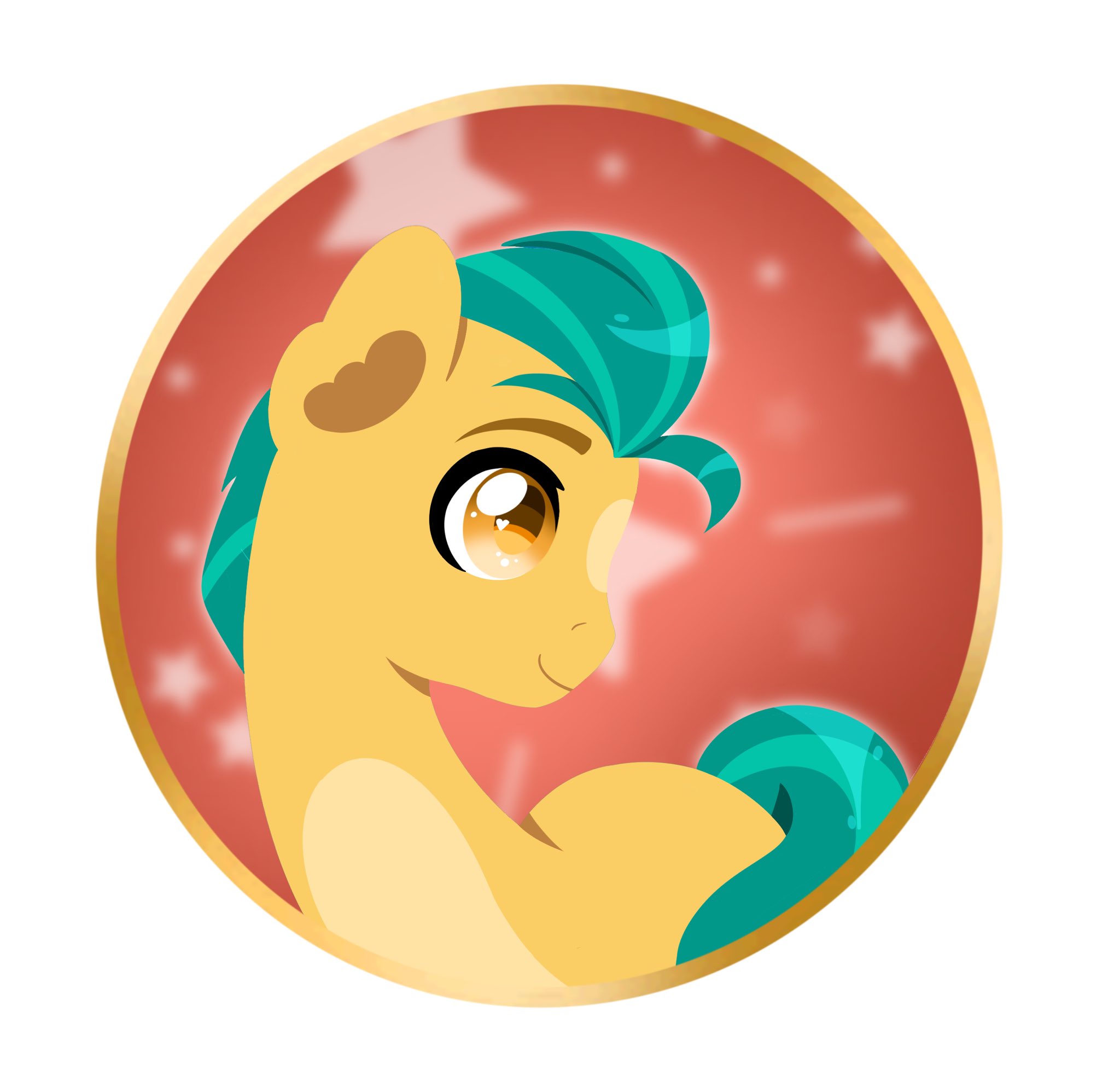 #3566163 - safe, artist:geekys_pins, hitch trailblazer, earth pony, pony, g5, circle background ...