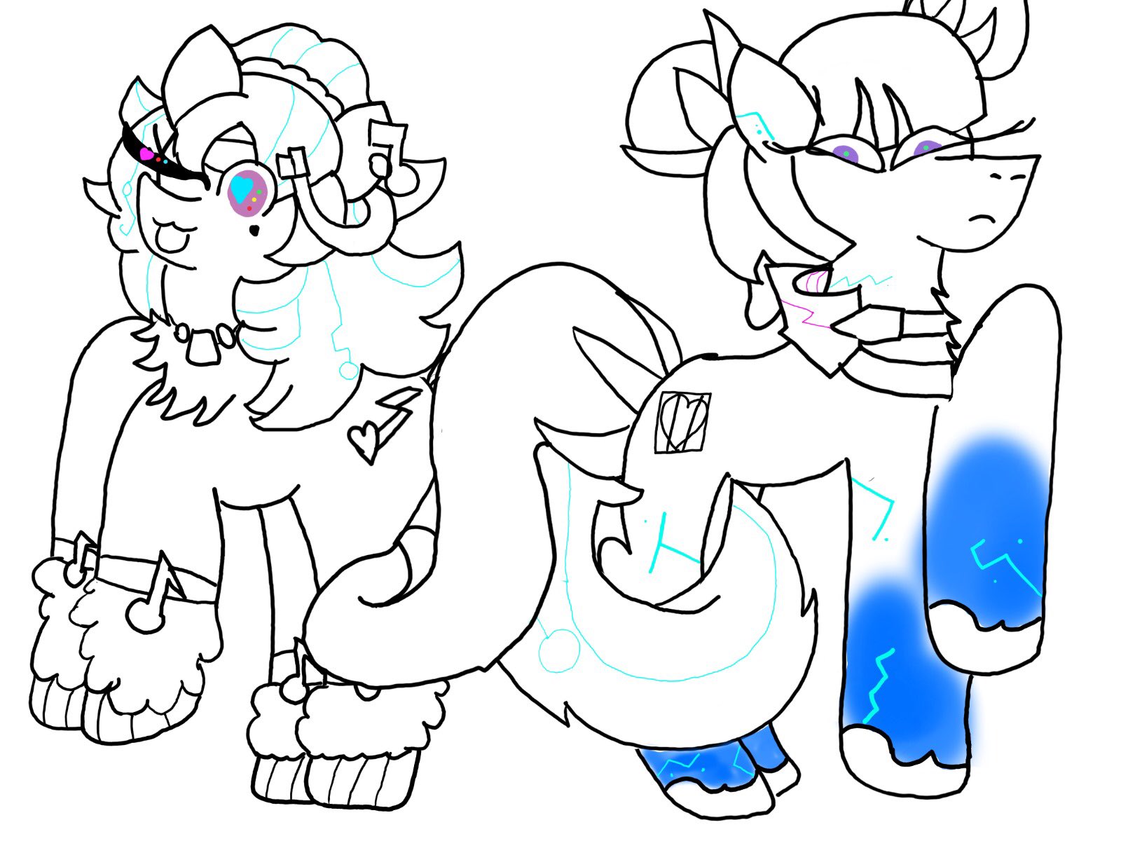 #3567553 - safe, artist:glenn20163075, odessa evensong, zinnea, cyborg ...