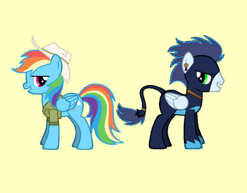 #3567913 - safe, artist:rogueheart101, ahuizotl, daring do, rainbow dash, soarin', pony creator ...