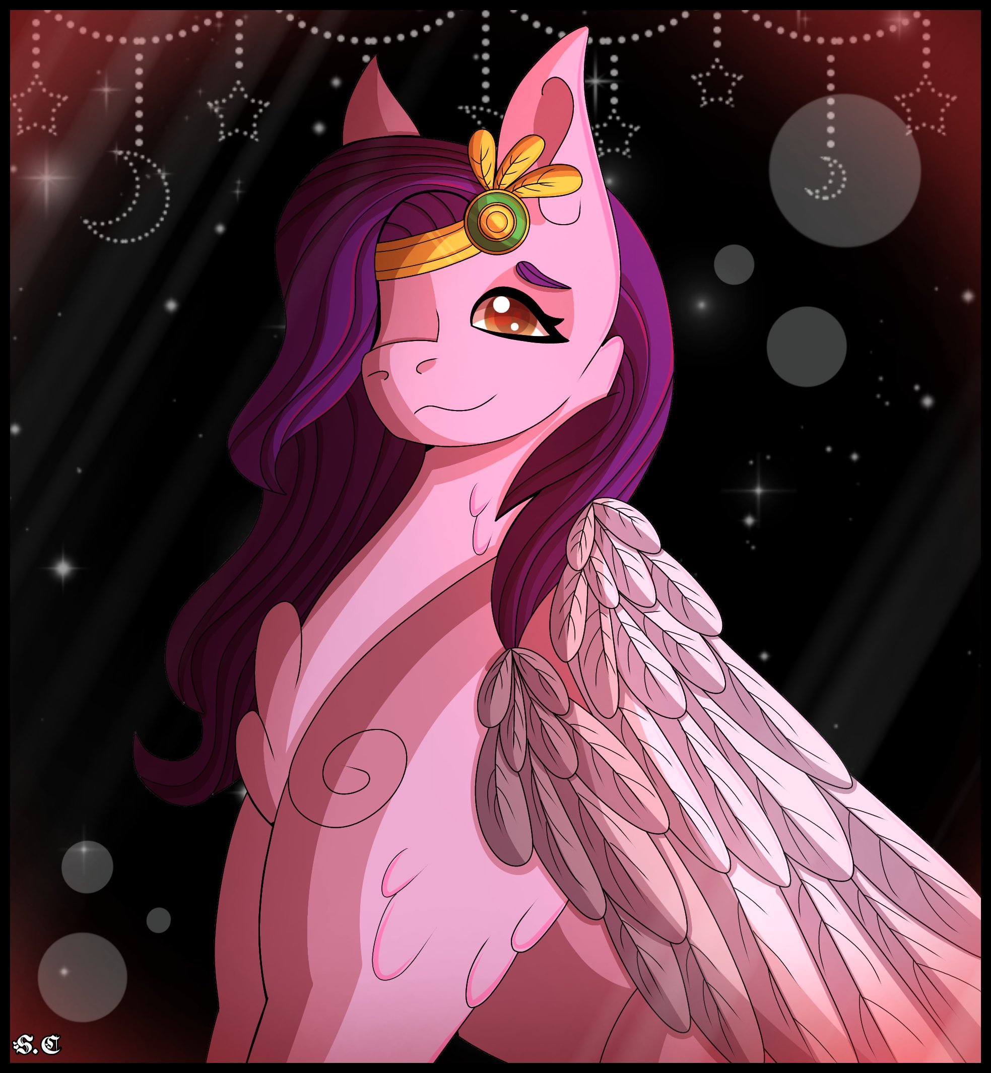 #3569175 - safe, artist:silents25875990, pipp petals, pegasus, pony, g5, abstract background ...