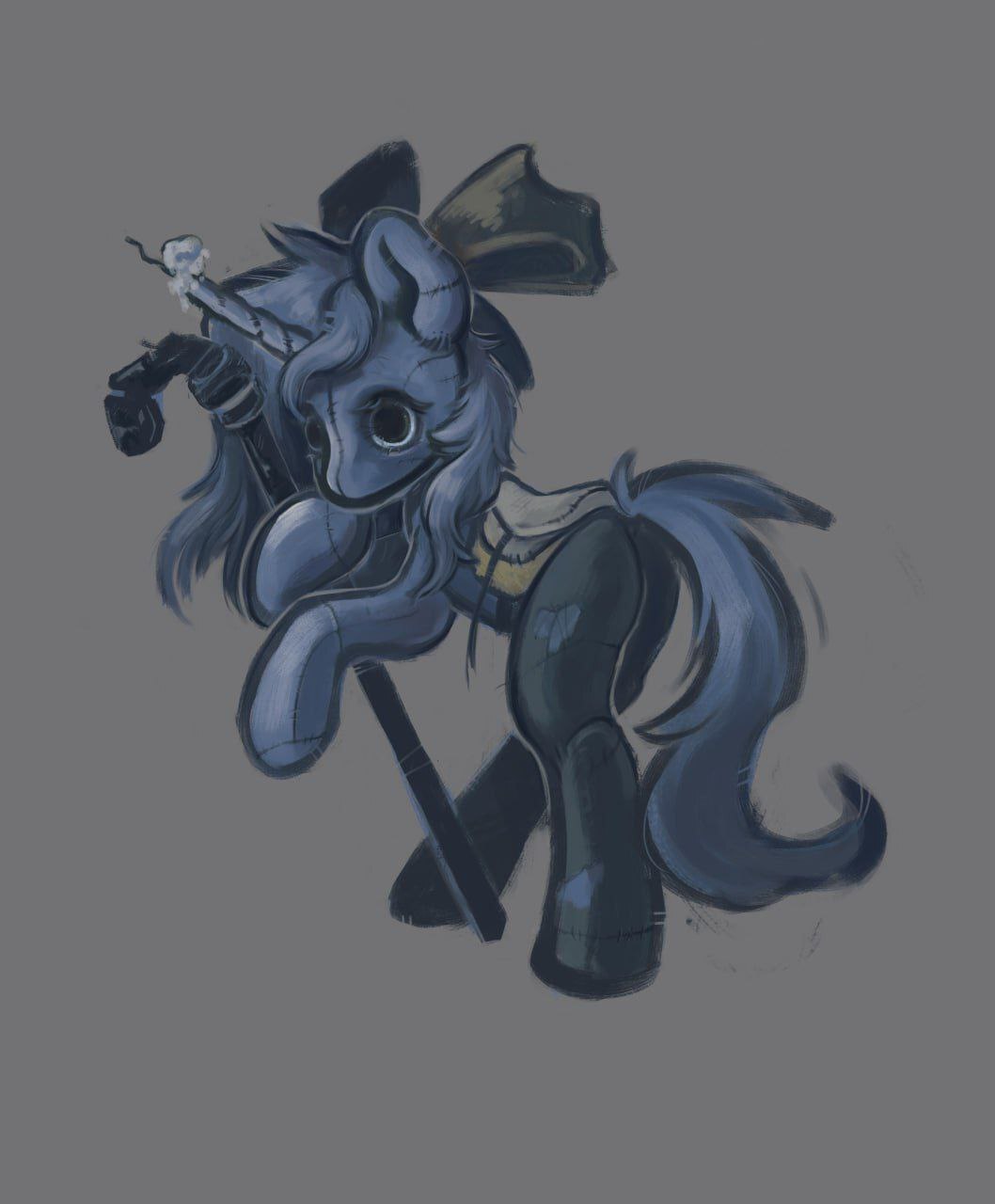 #3558455 - safe, artist:dumpli, oc, oc:chapi-chapi, original species, plush pony, unicorn, g4 ...