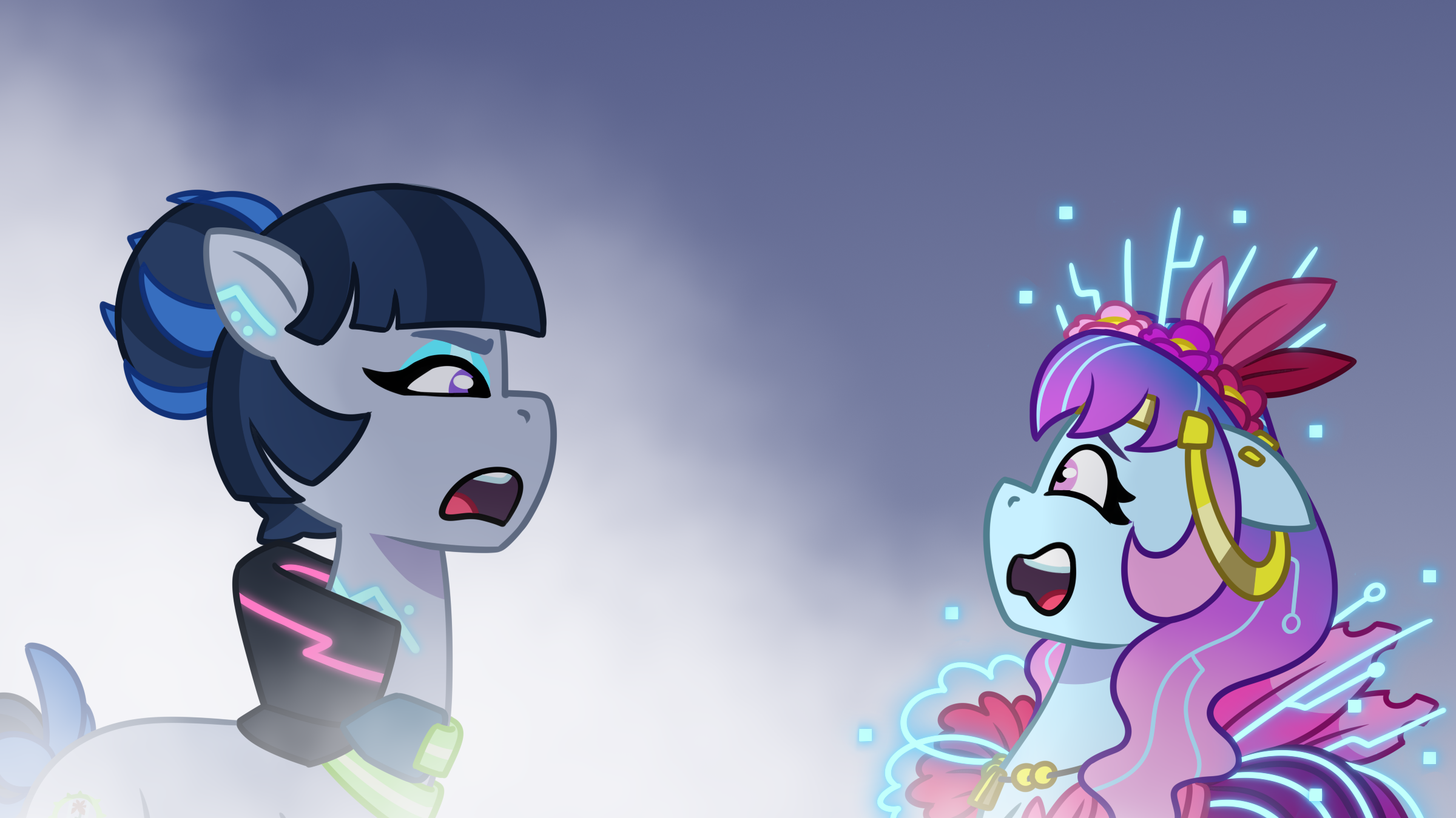 #3558722 - safe, artist:shad0w-galaxy, odessa evensong, zinnea, cyborg ...