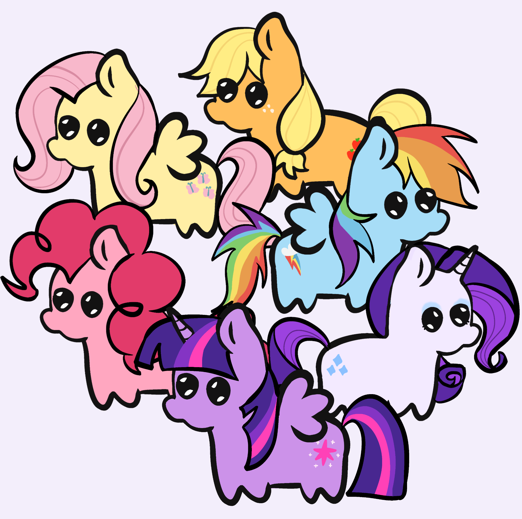 #3569802 - safe, artist:peppers777, applejack, fluttershy, pinkie pie ...