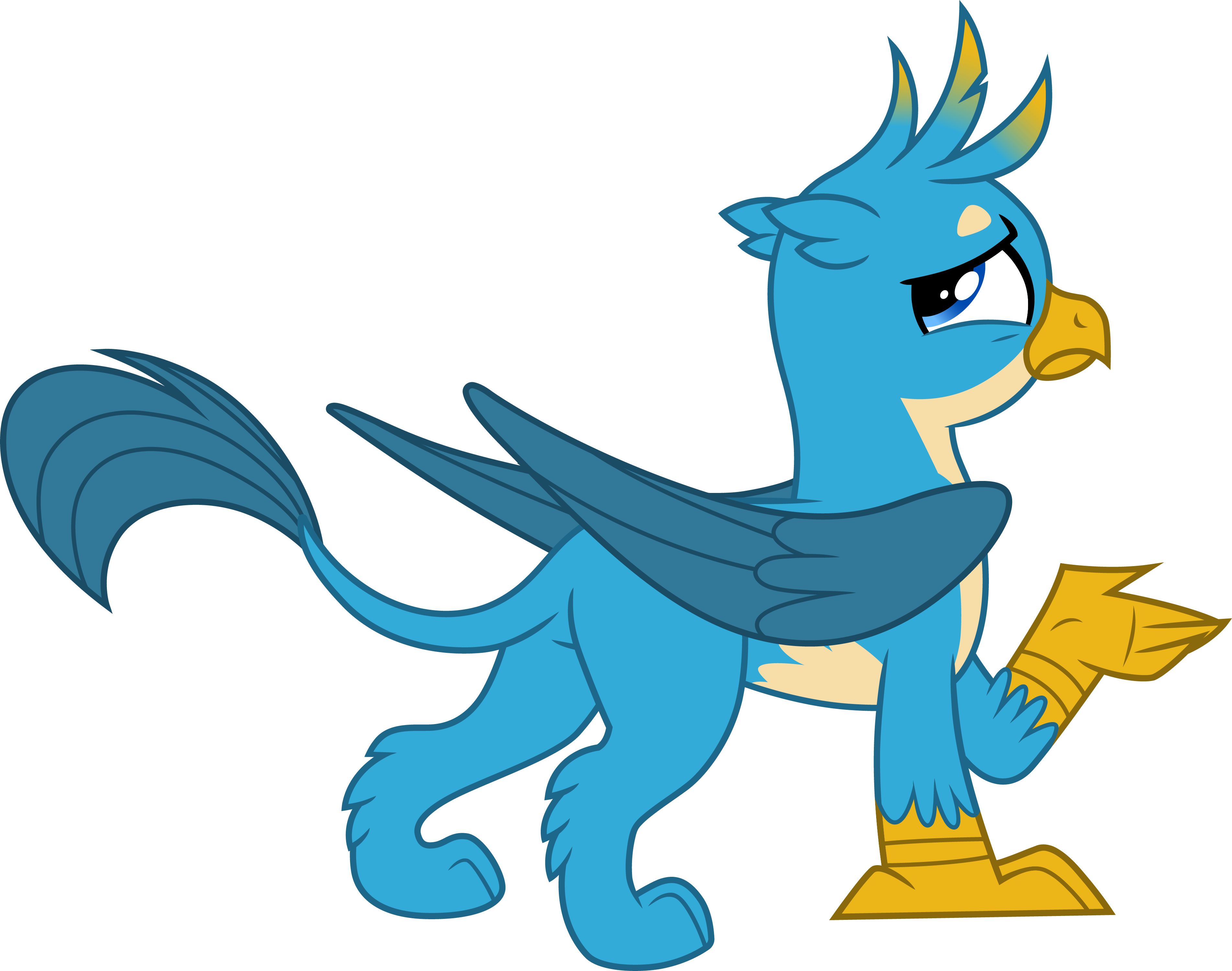 #3570011 - safe, artist:cloudy glow, gallus, griffon, g4, male, simple background, solo ...