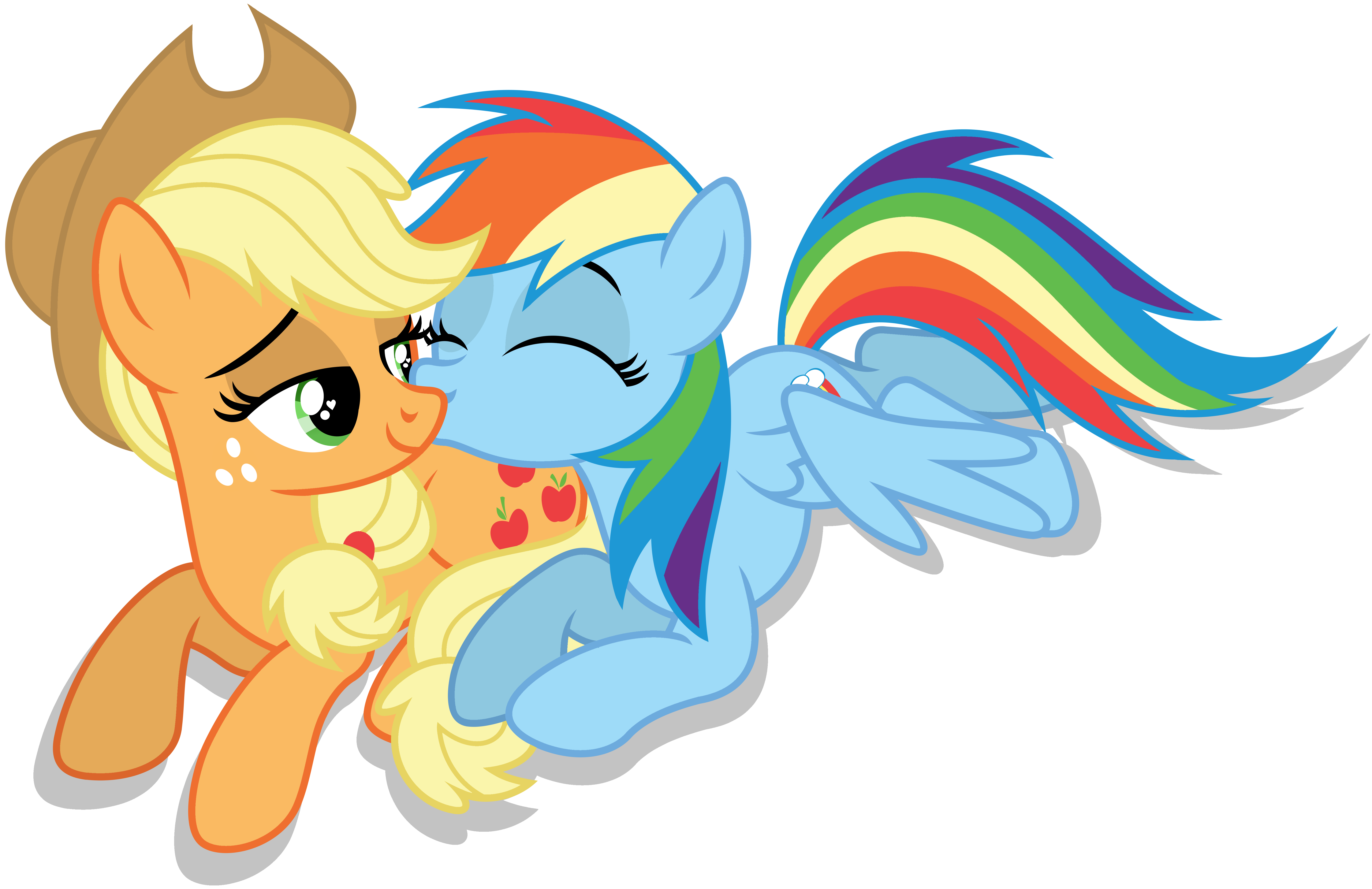 #3570539 - safe, artist:creedyboy124, applejack, rainbow dash, earth pony, pegasus, pony, g4 ...