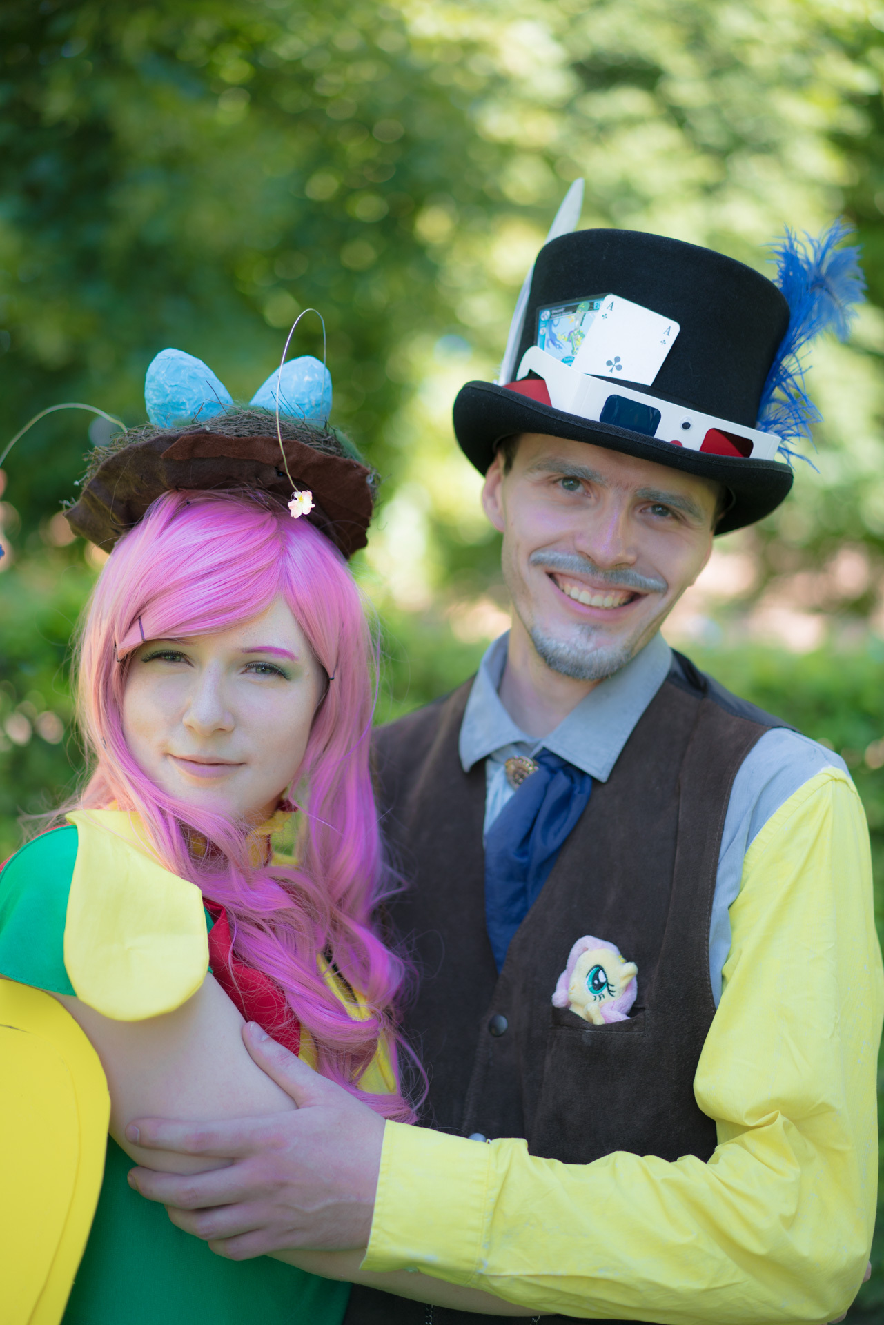 #3571140 - safe, discord, fluttershy, human, galacon, g4, 2016, clothes ...