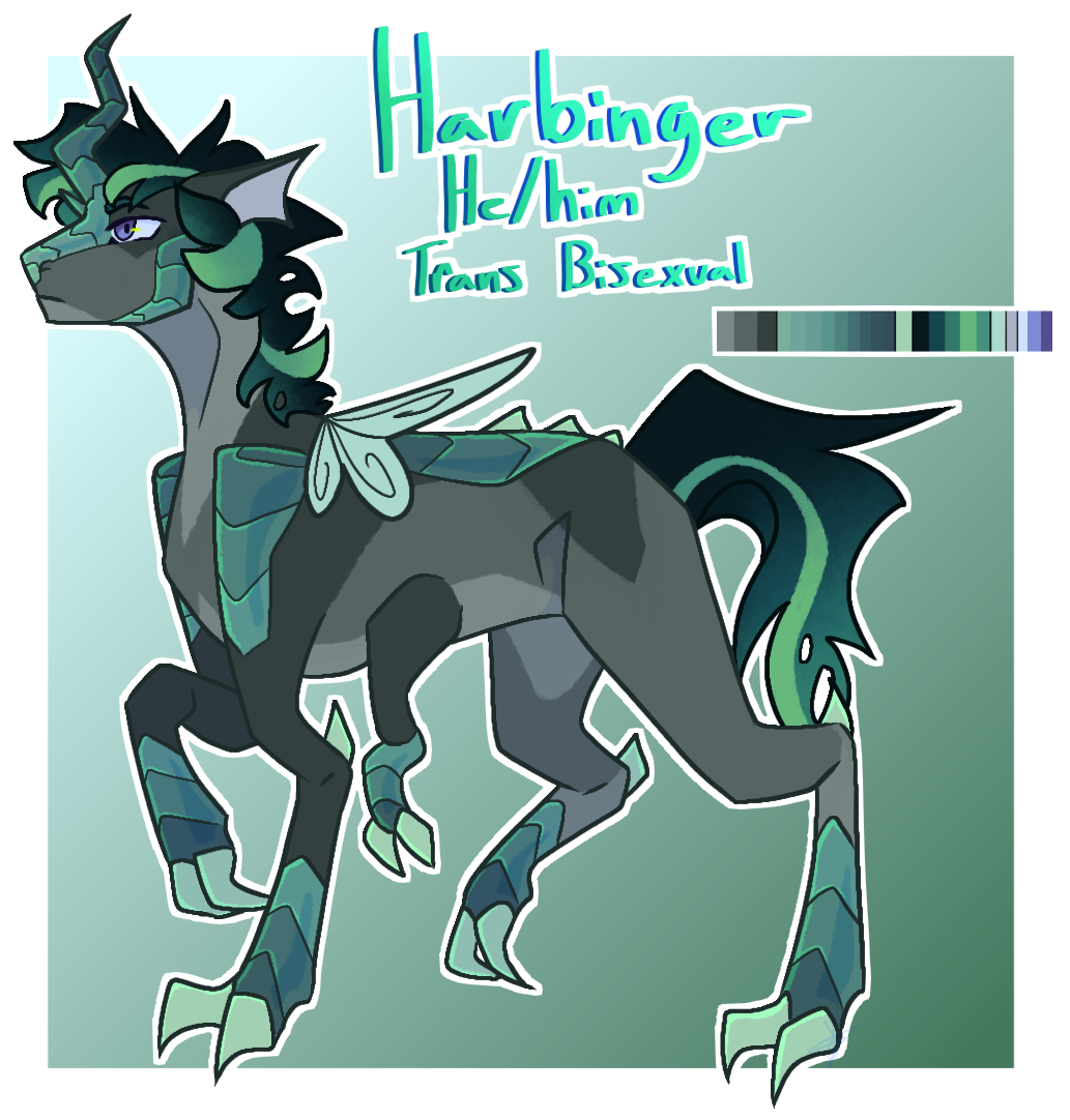 #3571329 - safe, artist:honkhonkbonk, oc, oc:harbinger, changeling, hybrid, bisexual ...