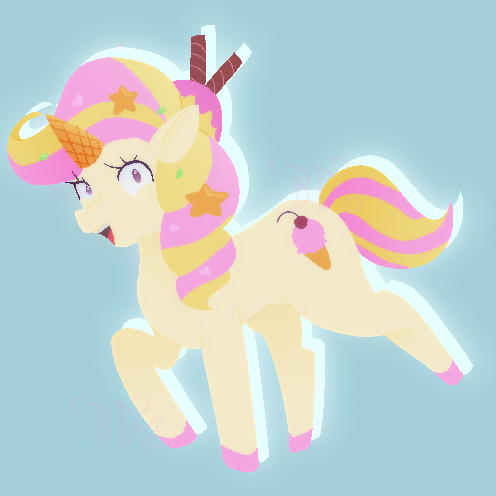 #3572139 - safe, artist:barking-dead, sundae (g5), pony, unicorn, g5 ...