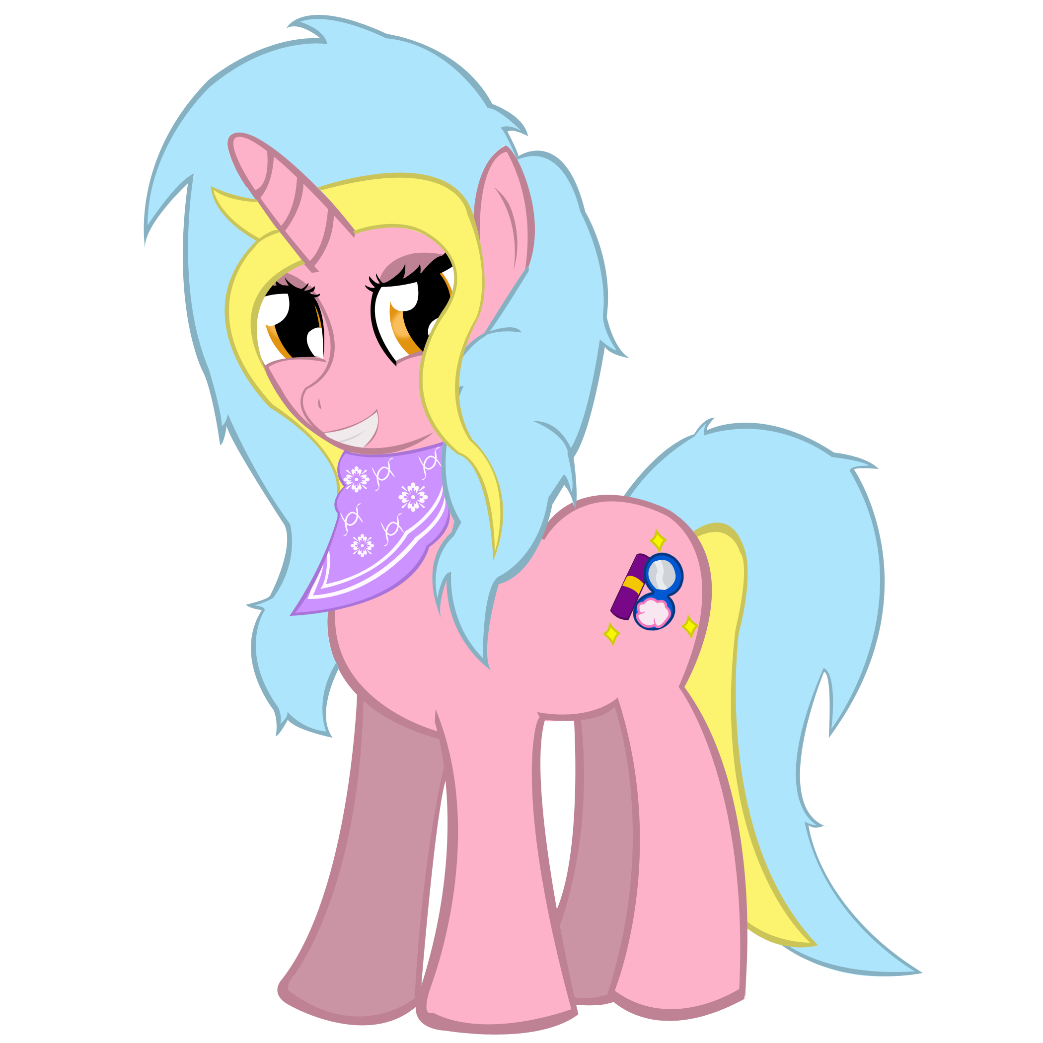 #3572328 - safe, artist:raritykaiba, oc, oc only, pony, unicorn, art trade, bandana, female ...