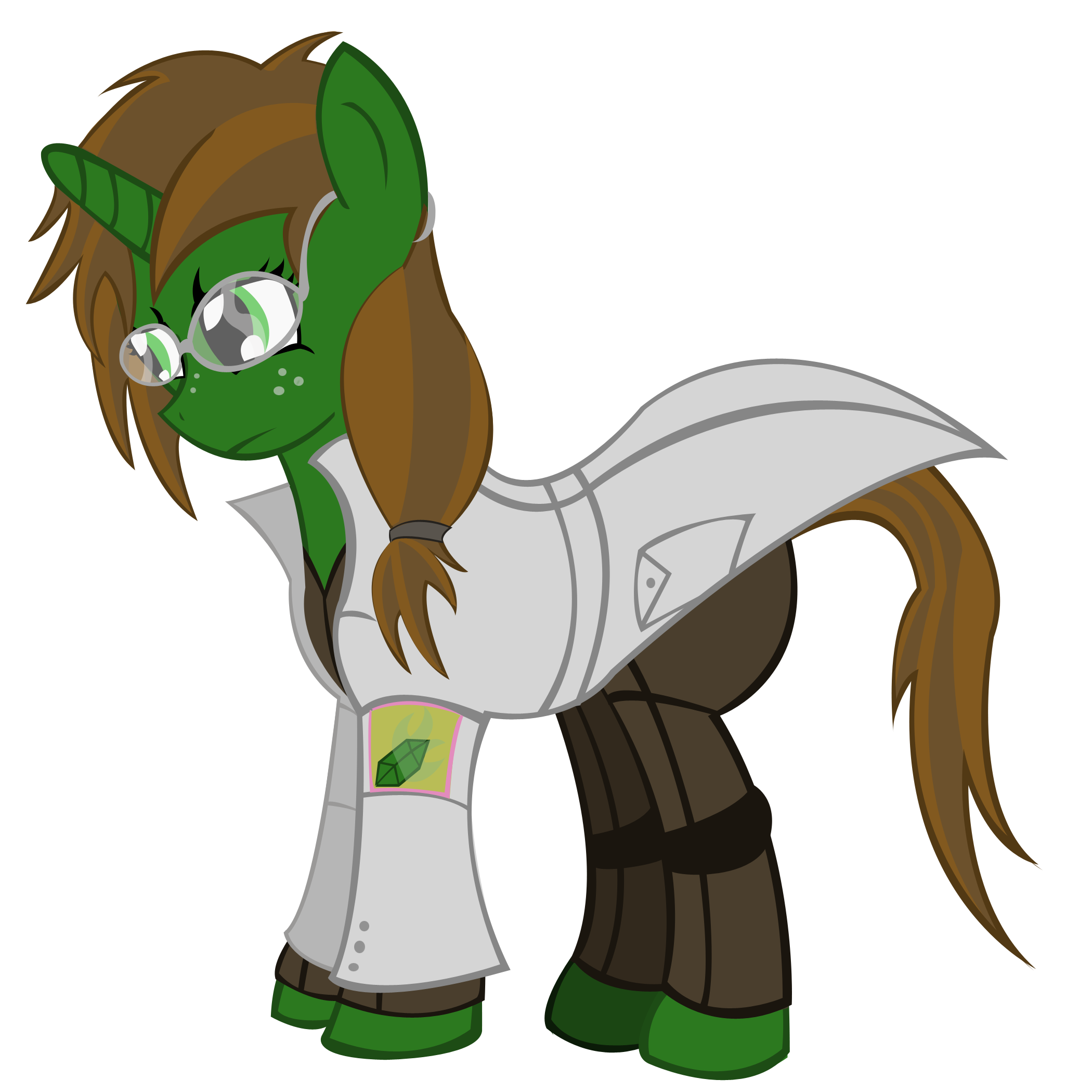 #3572329 - safe, artist:raritykaiba, oc, oc only, oc:emerald flicker, pony, unicorn, fallout ...