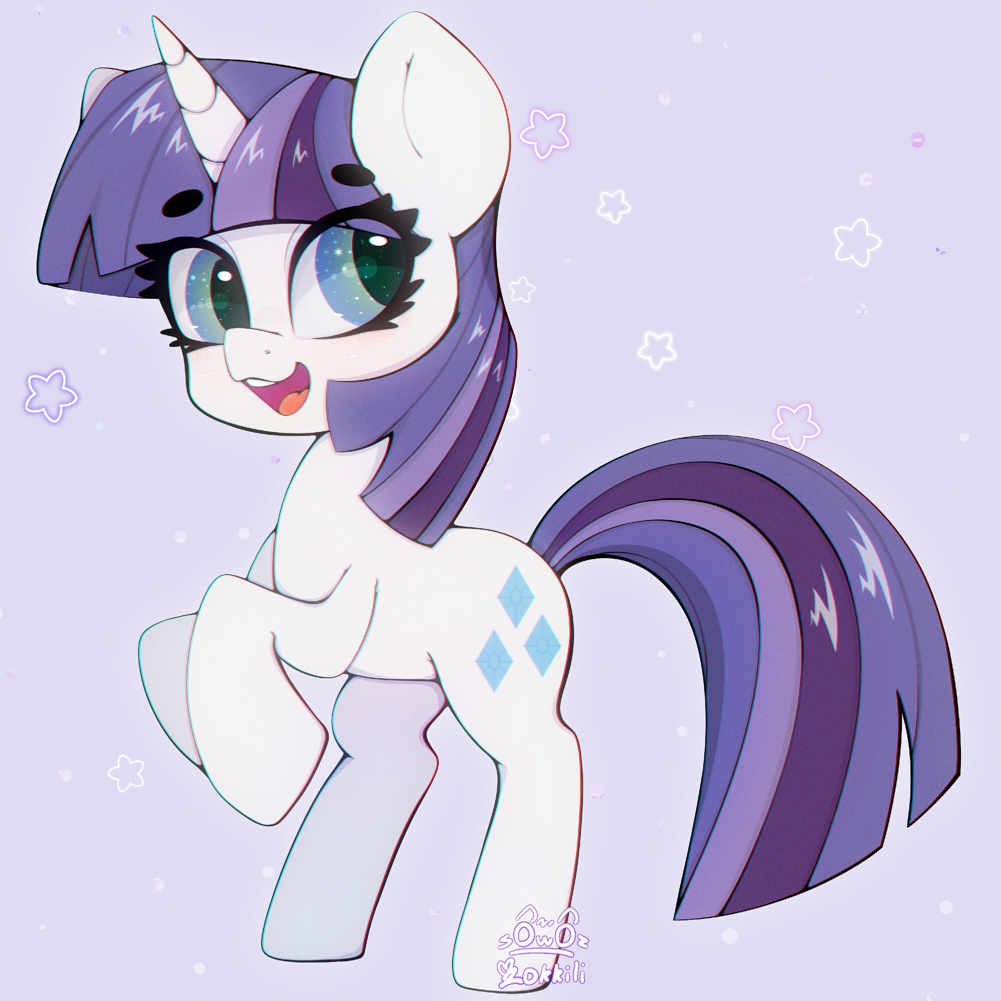 #3572398 - safe, artist:zokkili, rarity, pony, unicorn, g4, alternate ...