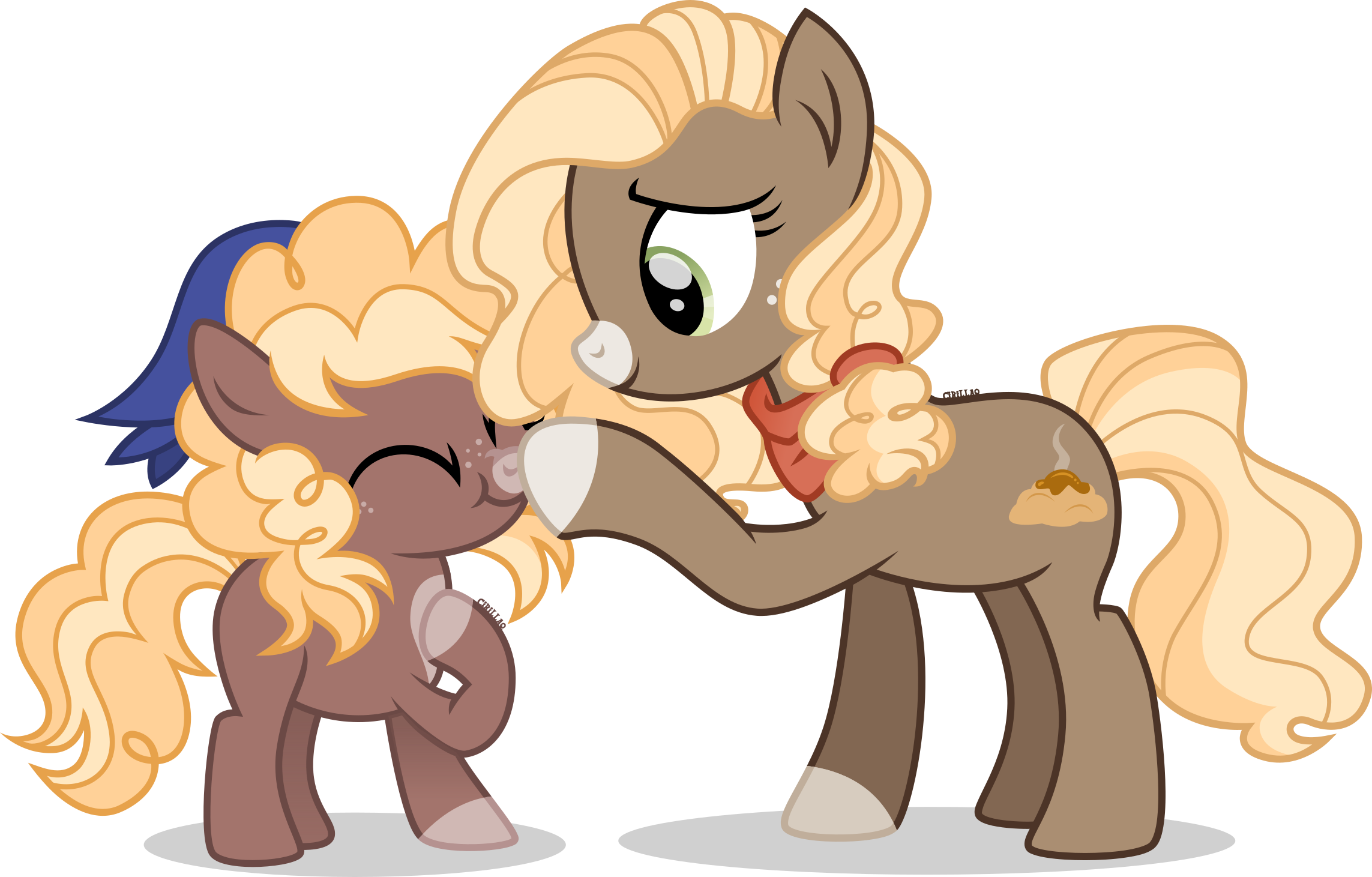 #3572617 - safe, artist:cirillaq, oc, oc only, oc:apple cider, oc:berry heart, earth pony, pony ...