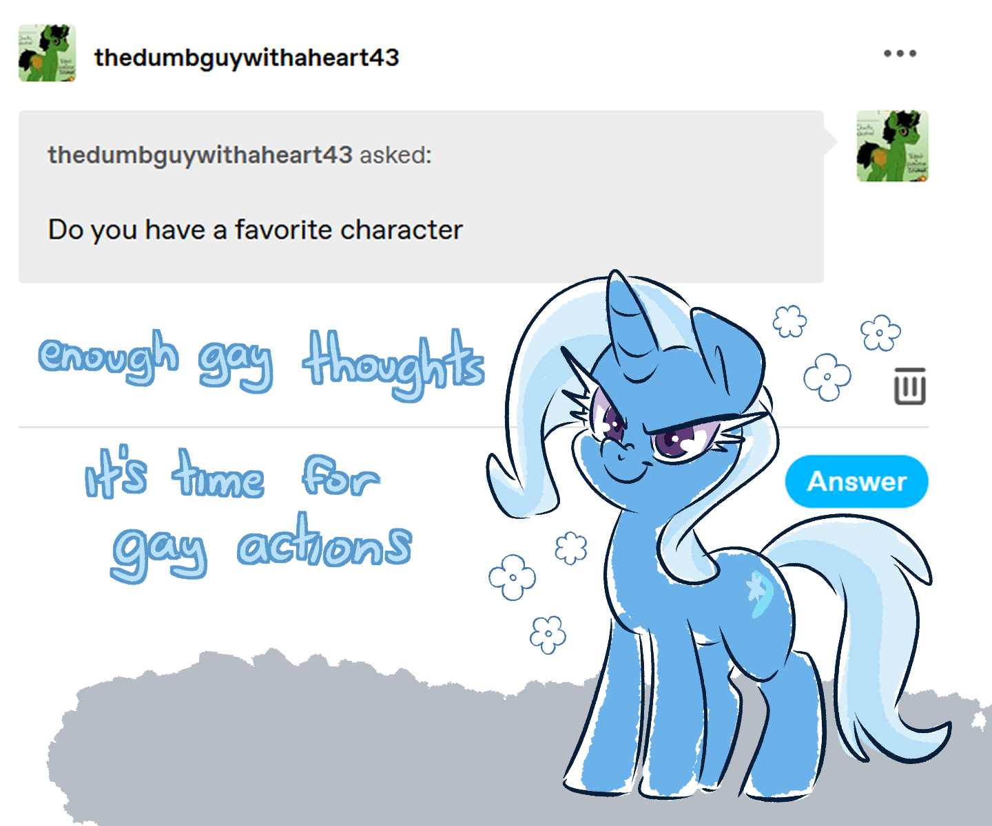 #3573199 - safe, artist:lou, trixie, pony, unicorn, g4, ask, colored ...