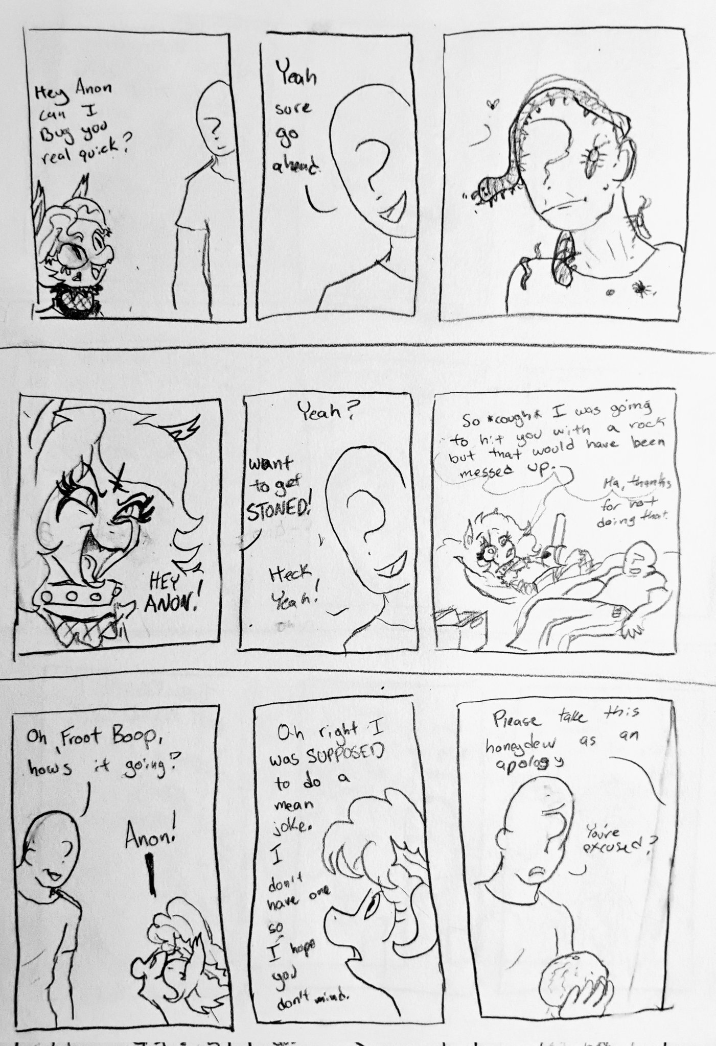 #3573573 - safe, artist:pony quarantine, oc, oc only, oc:anon, oc:froot ...