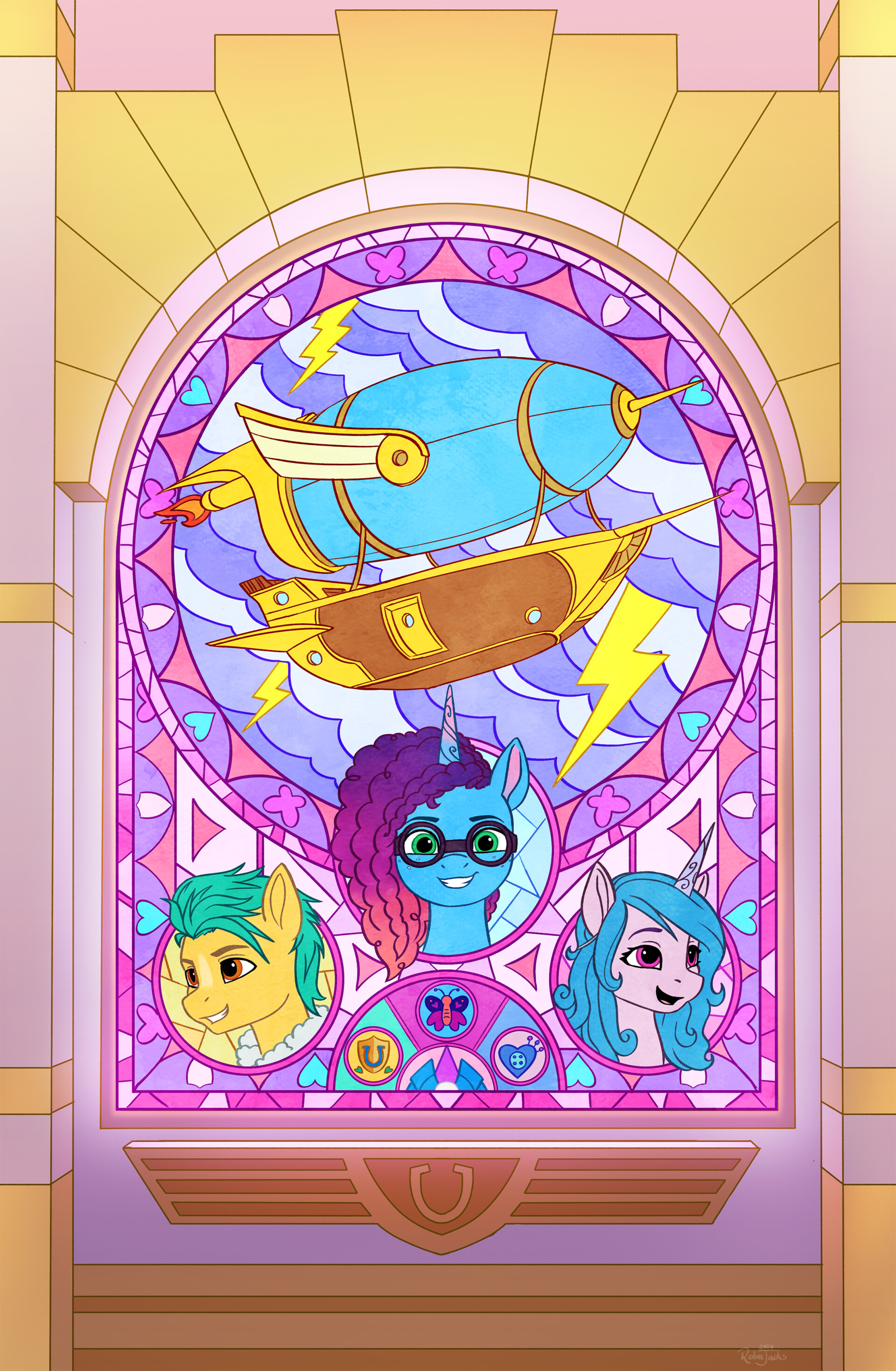 #3573623 - safe, artist:robin jacks, hitch trailblazer, izzy moonbow ...