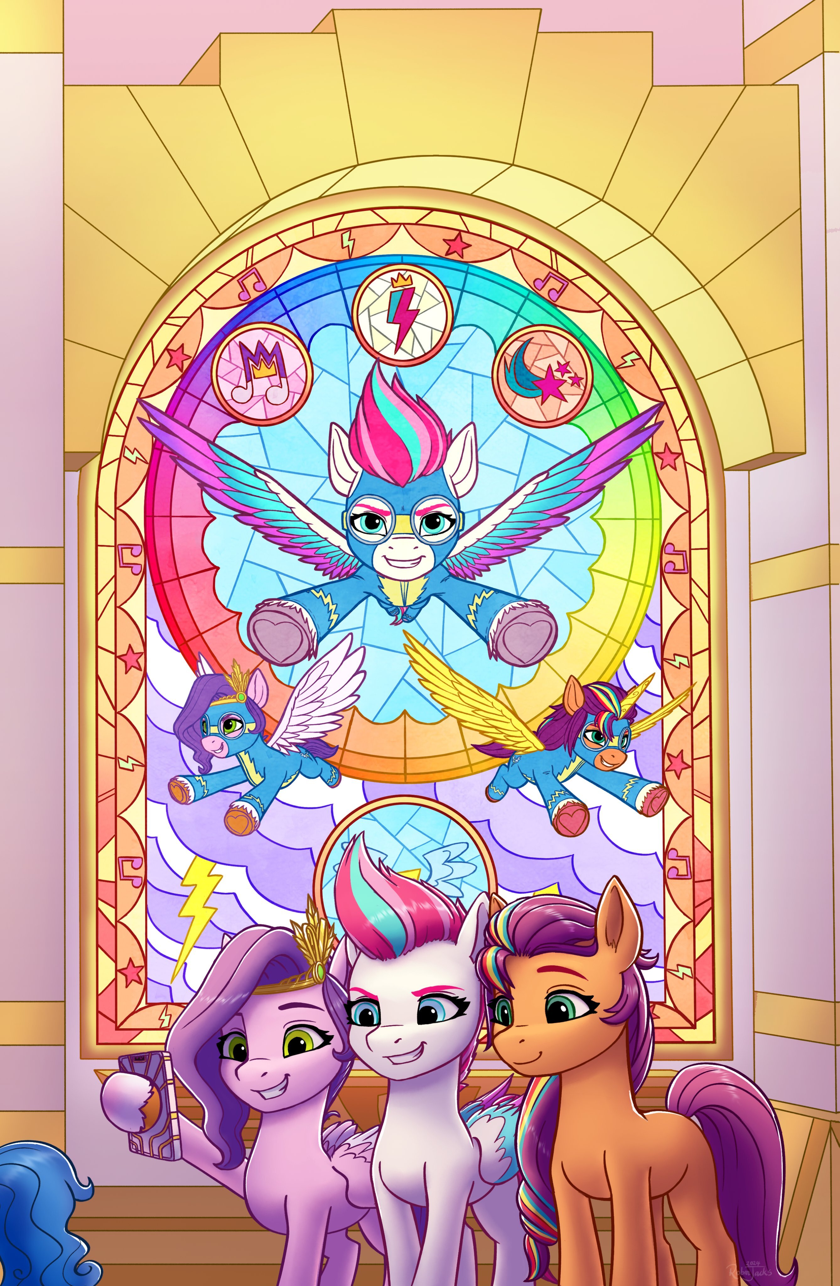 #3573629 - safe, artist:robin jacks, izzy moonbow, pipp petals, sunny starscout, zipp storm, g5 ...