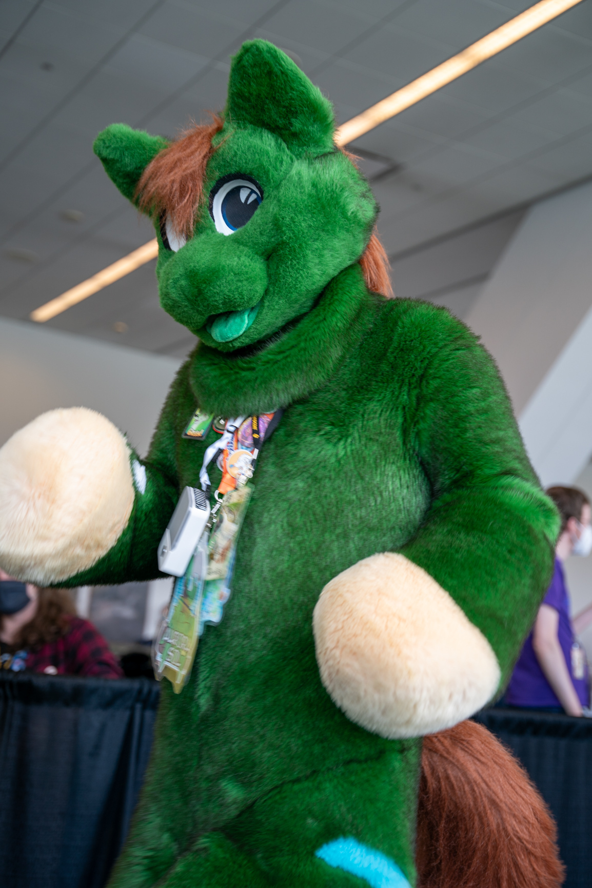 #3573997 - safe, artist:color carnage, oc, oc:aurora sol, 2022, anthrocon, fursuit, irl, photo ...