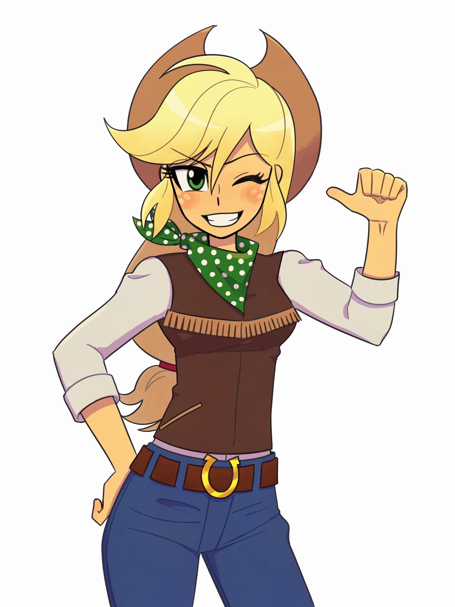 #3574597 - safe, artist:haibaratomoe, applejack, human, equestria girls ...