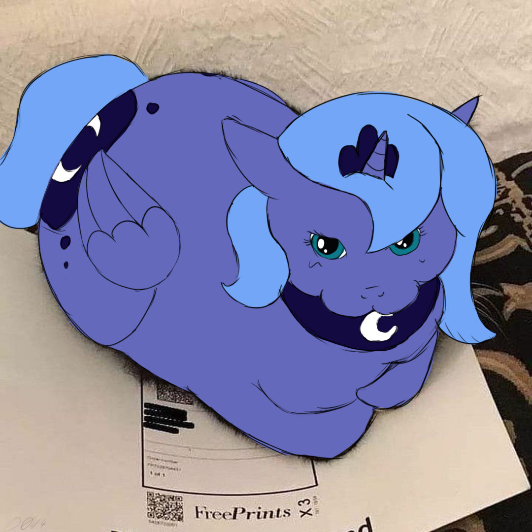 #3574609 - safe, artist:dovakkins, princess luna, alicorn, cat, g4 ...