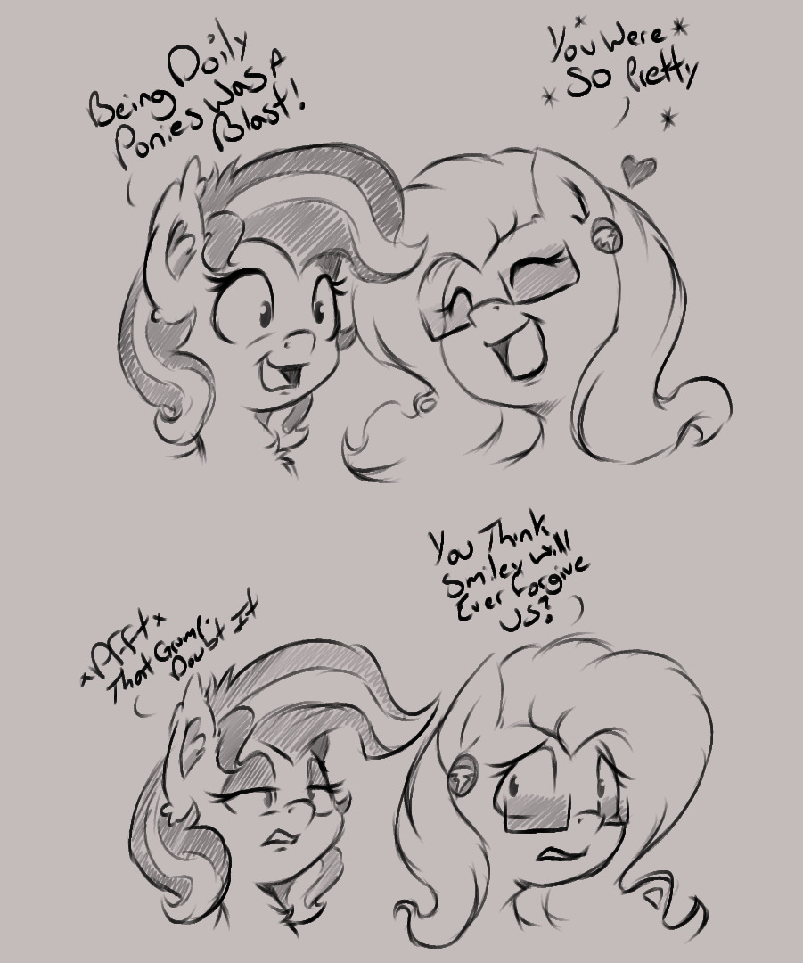 #3575404 - safe, artist:alazak, oc, oc only, oc:autumn breeze, oc:pearl, earth pony, pegasus ...