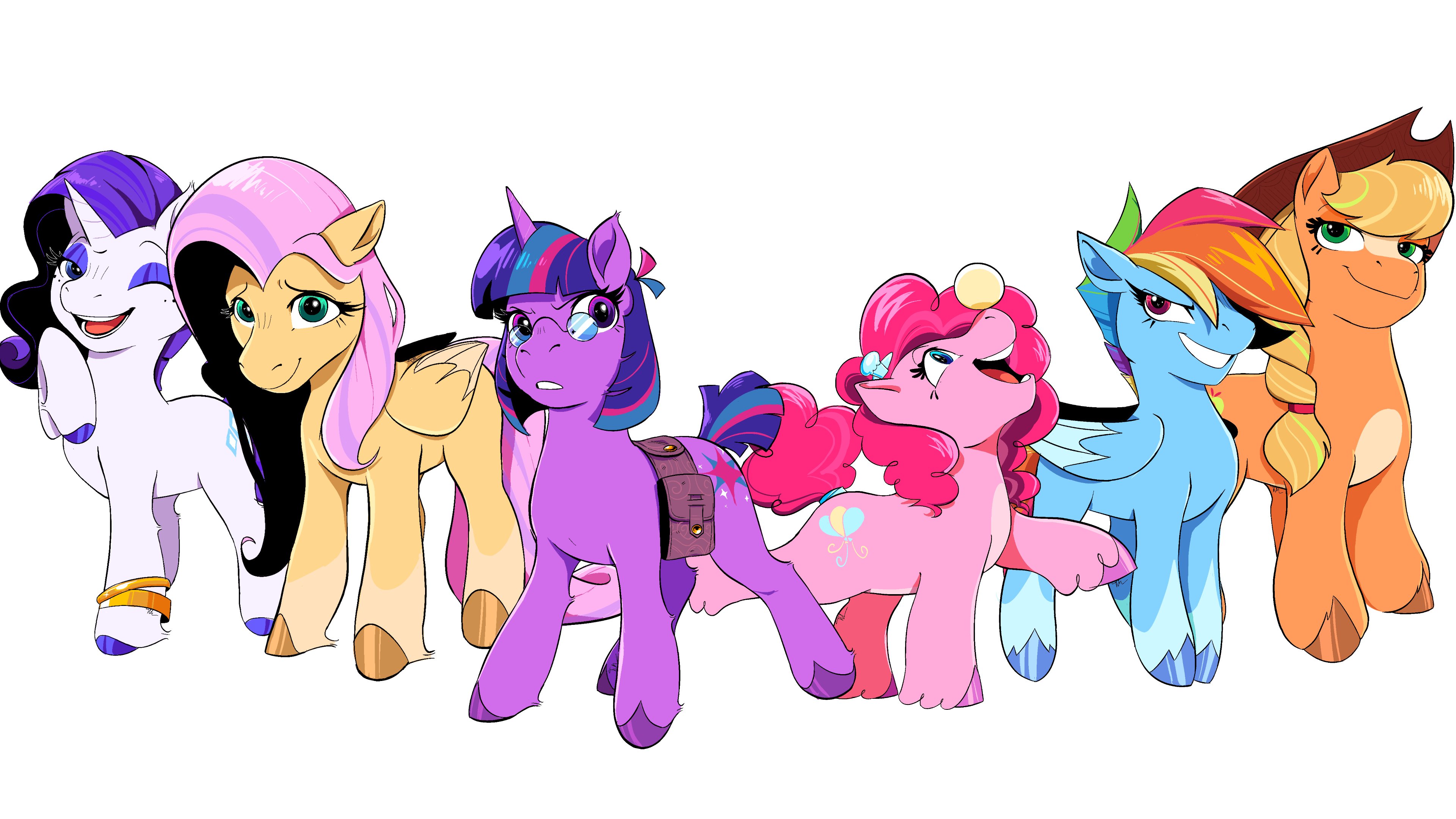 #3575830 - safe, artist:justin61894350, applejack, fluttershy, pinkie ...