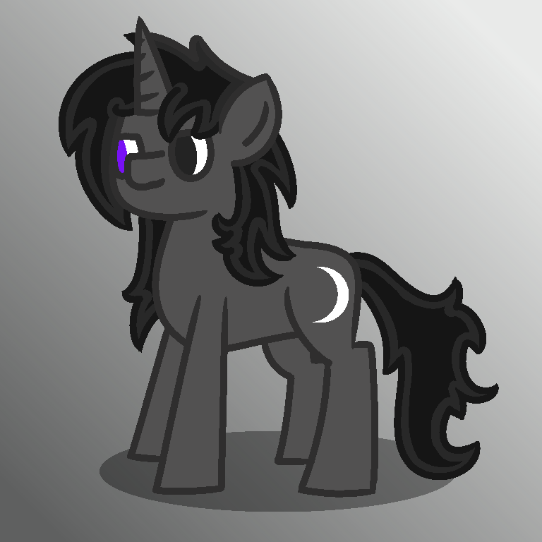 #3559040 - safe, artist:wasisi, oc, oc:rugalack moonstar, unicorn, doodle, gradient background ...