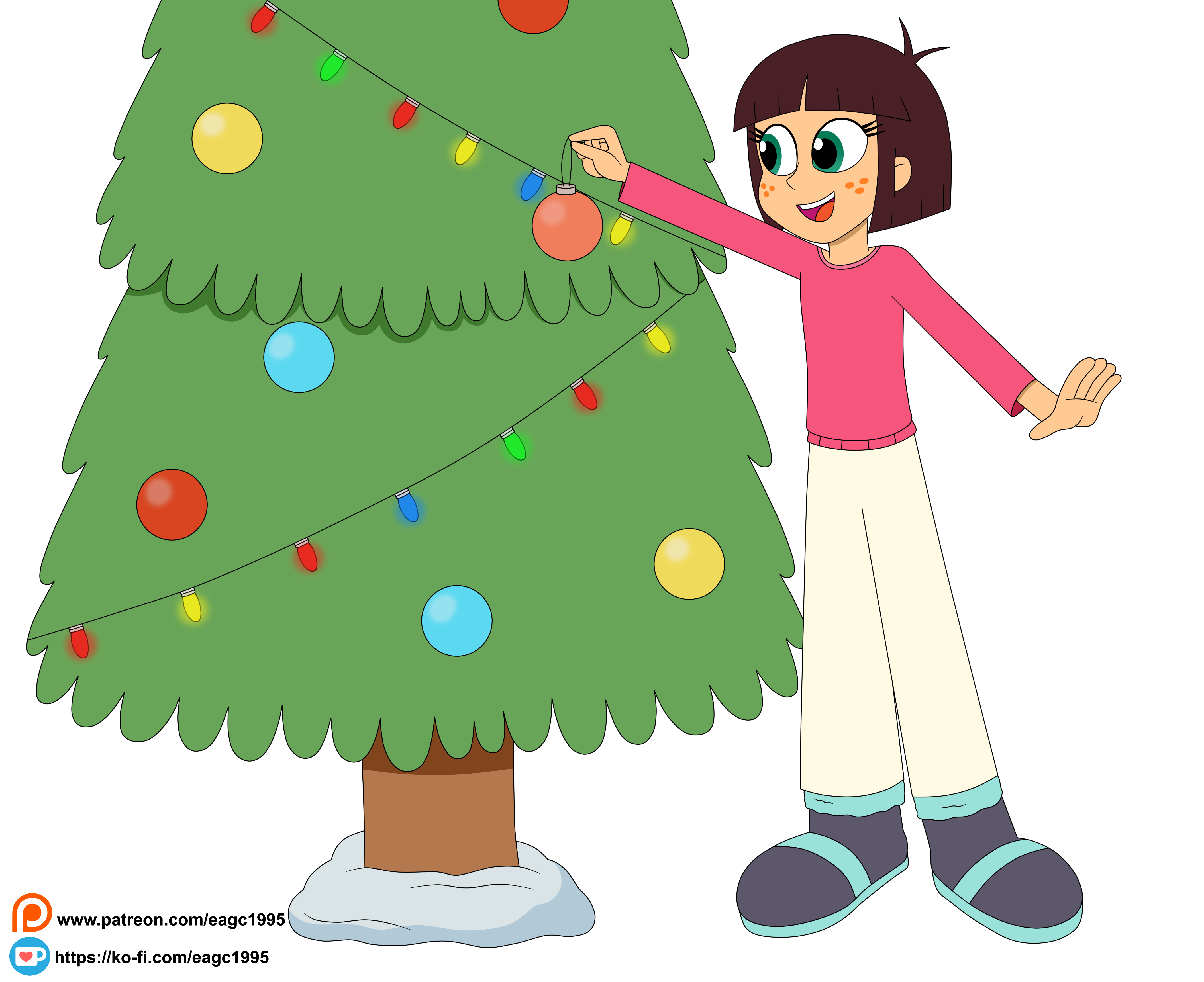 #3559270 - safe, artist:eagc7, oc, human, equestria girls, g4, christmas, christmas tree ...