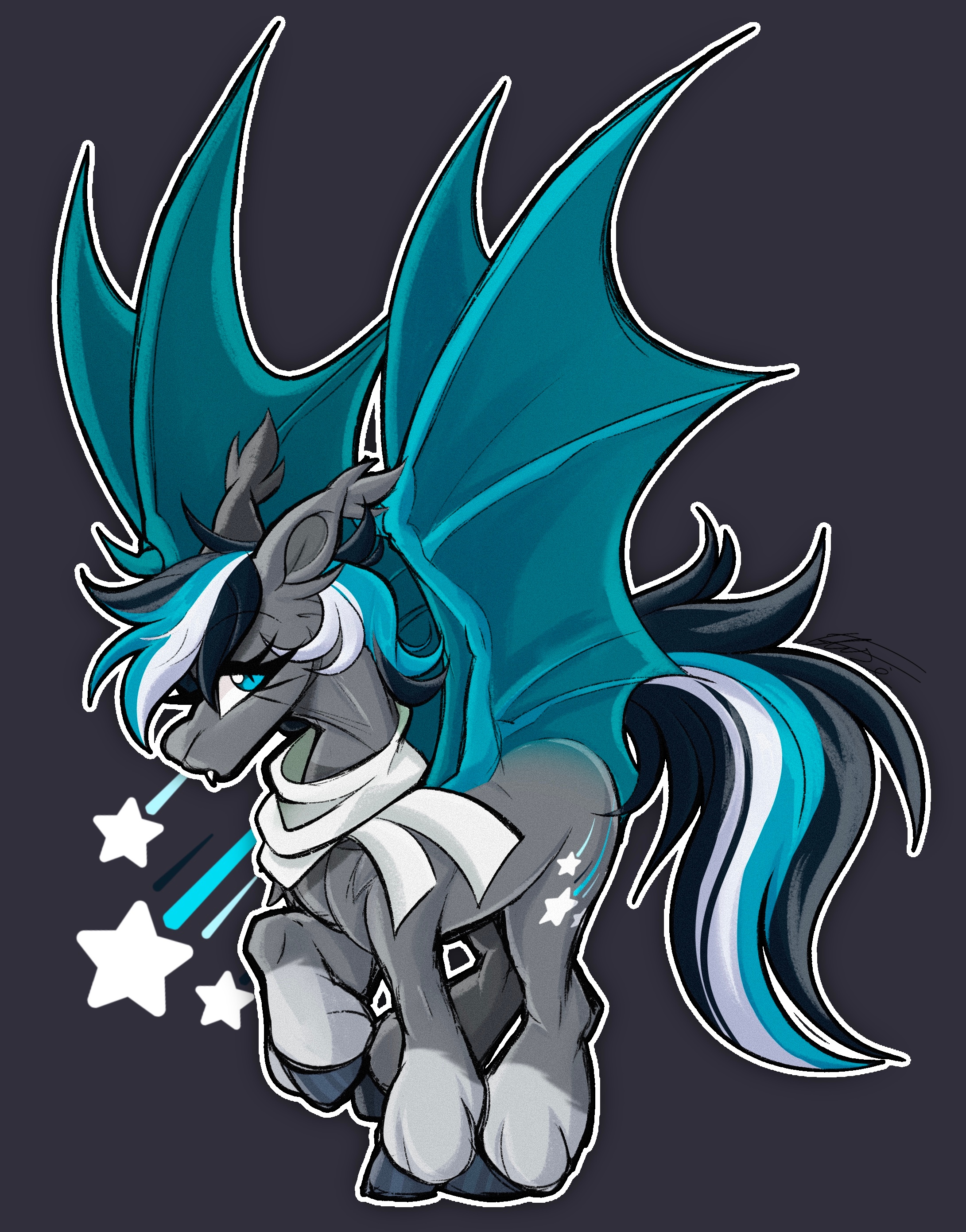 #3559346 - safe, artist:inspiredpixels, oc, oc only, oc:starfall skies, bat pony, pony, bat pony ...