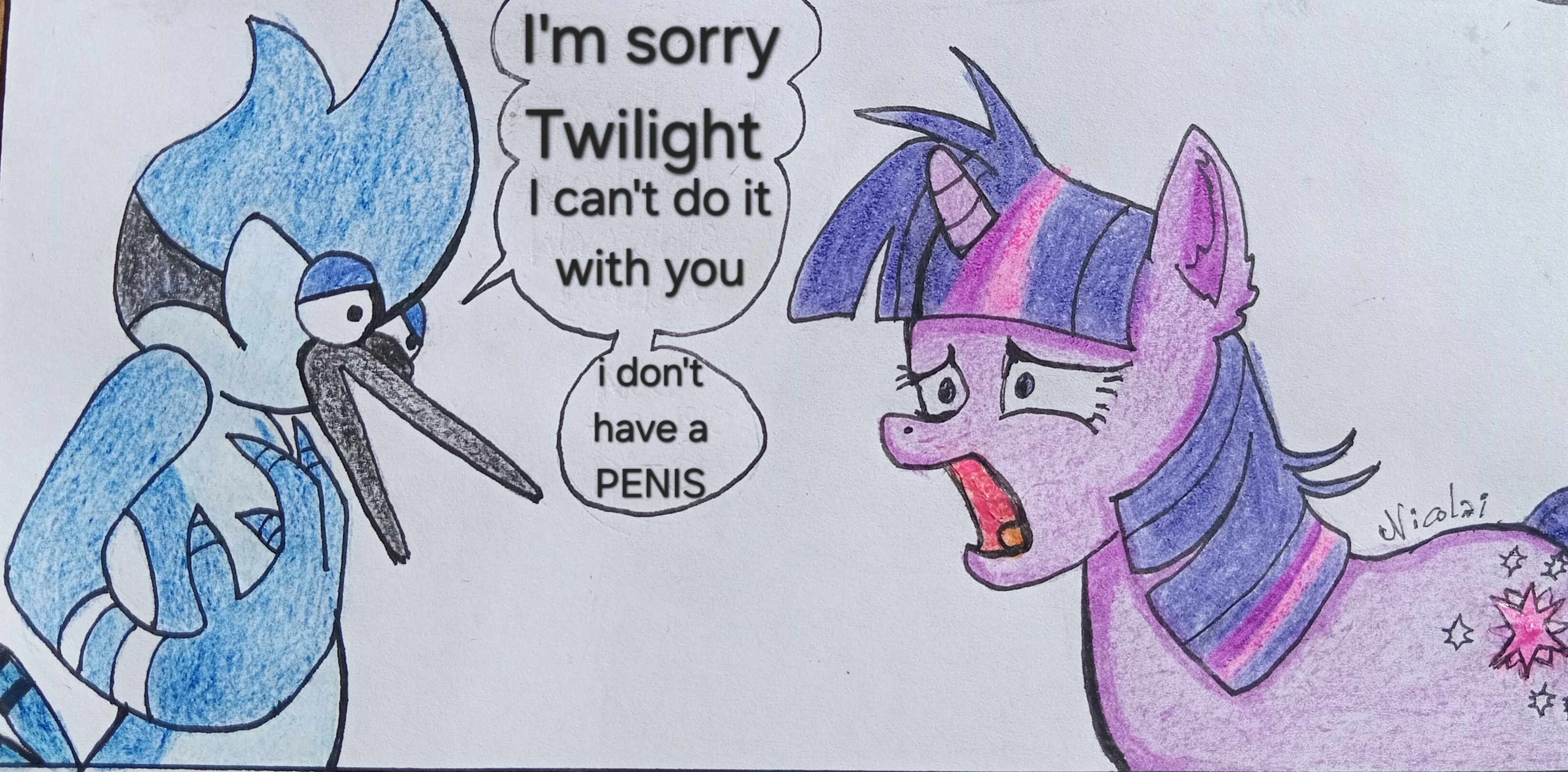 #3576407 - suggestive, artist:nicolai, twilight sparkle, bird, blue jay ...